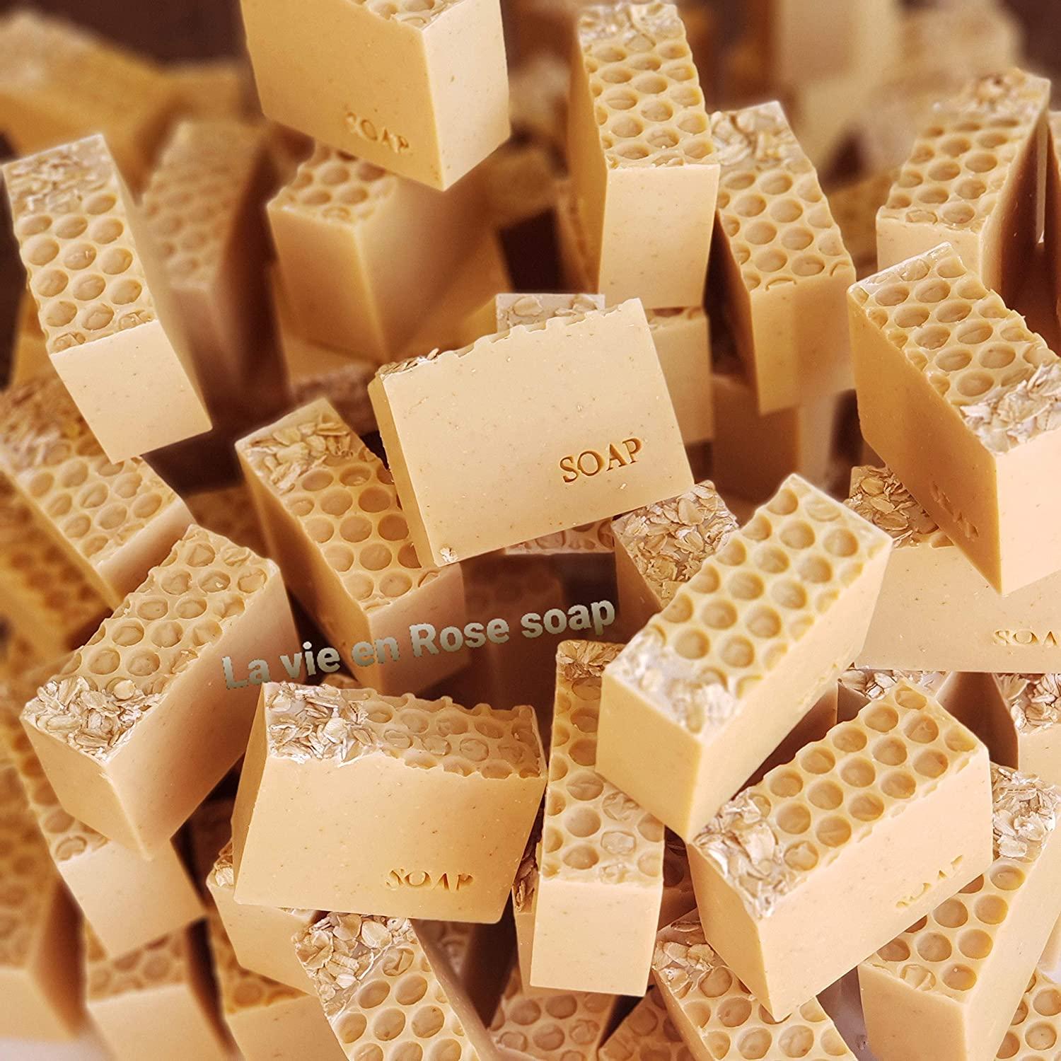 Goat Milk Soap Bars with Oatmeal, Honey - Handmade in USA | For Eczema ...