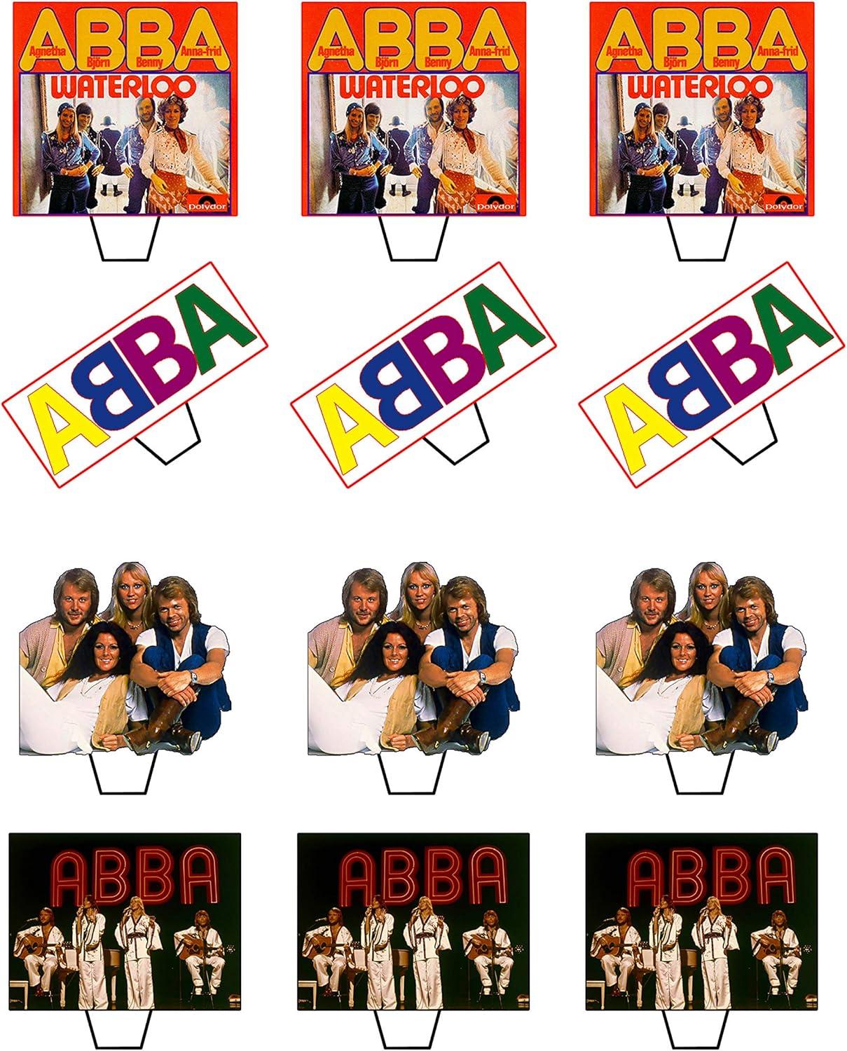 Made4You ABBA - Edible Cupcake Toppers - Stand-up Wafer Cake ...