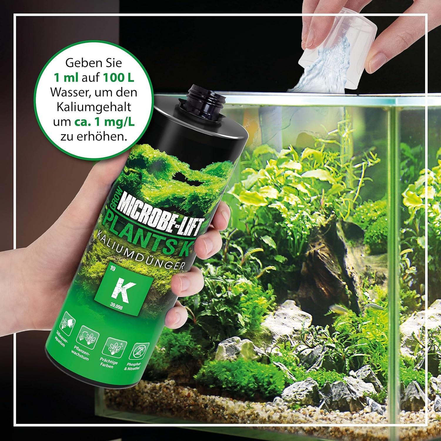 Microbe-Lift Plants K - Potassium Fertilizer for Aquariums | Nitrate & Phosphate Free | 118ml ...