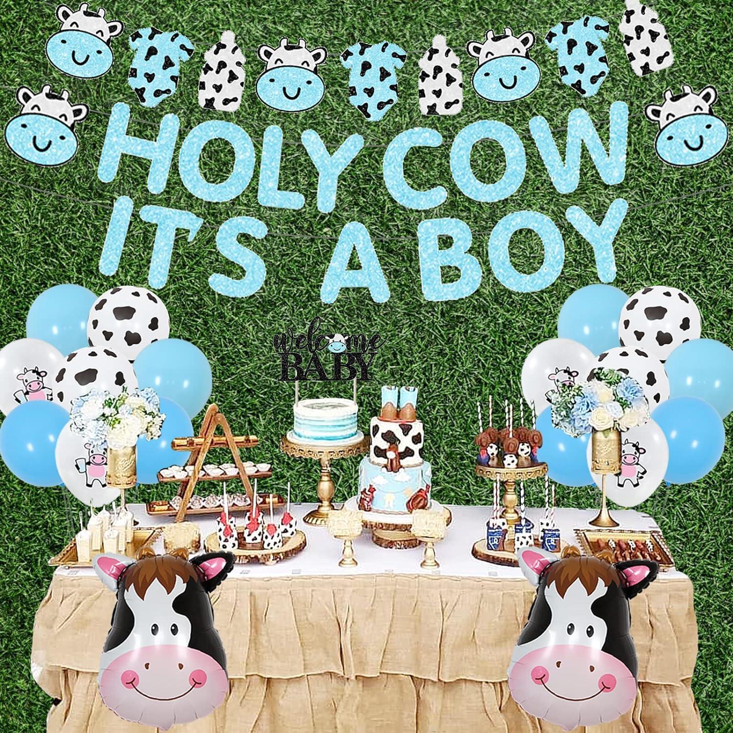 Cow Baby Shower Decorations for Boy Holy Cow It's a Boy Baby Shower ...
