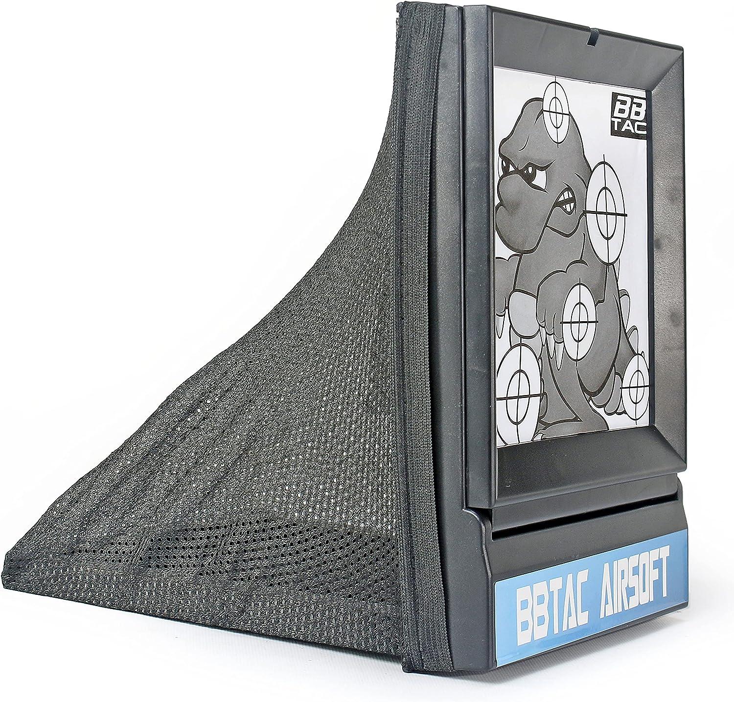 BBTac Airsoft Target with Trap Net Catcher Stand and Paper Target - Gun ...