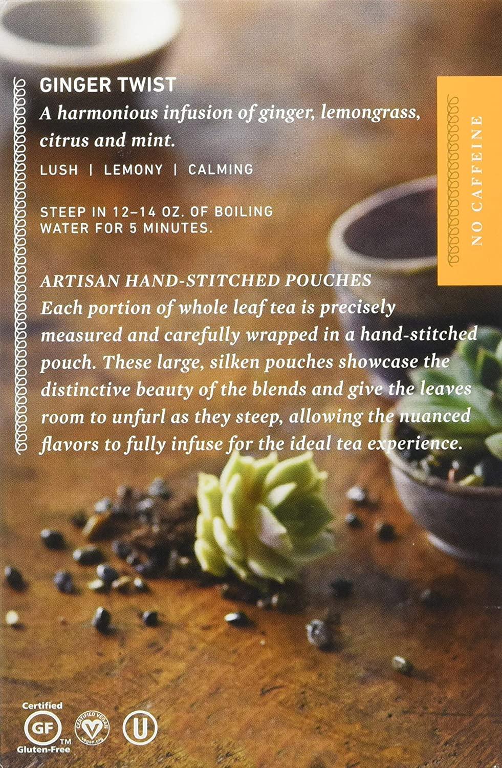 Mighty Leaf Tea Ginger Twist - 15 Count Herbal Tea Bags | Premium ...