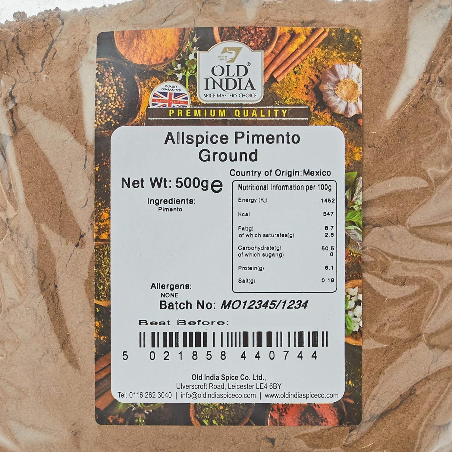 Old India Allspice Pimento Ground 500g - Premium Quality Spice Blend ...