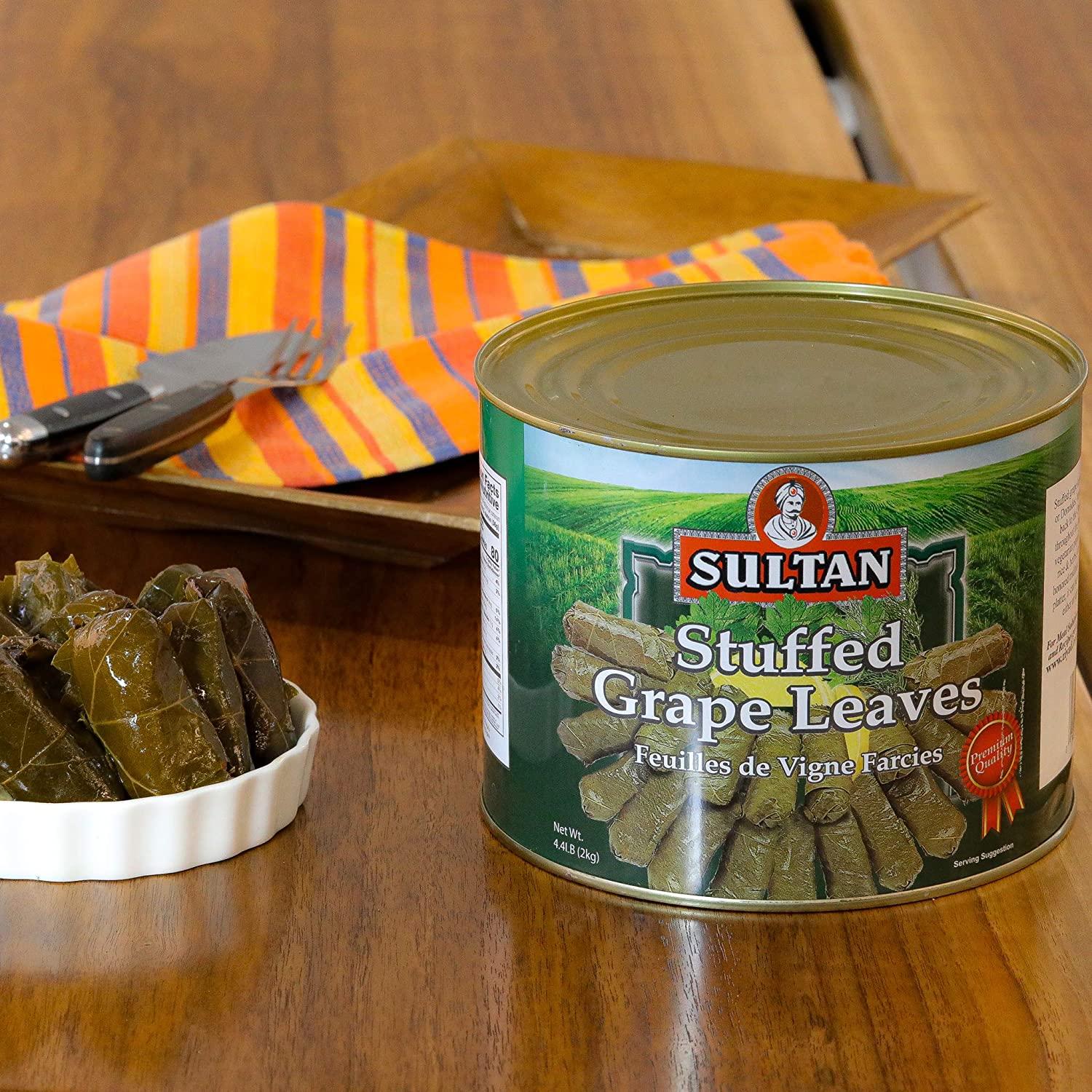 Sultan Vegetarian Stuffed Grape Leaves 4.4lb - Precooked Premium Dolma ...
