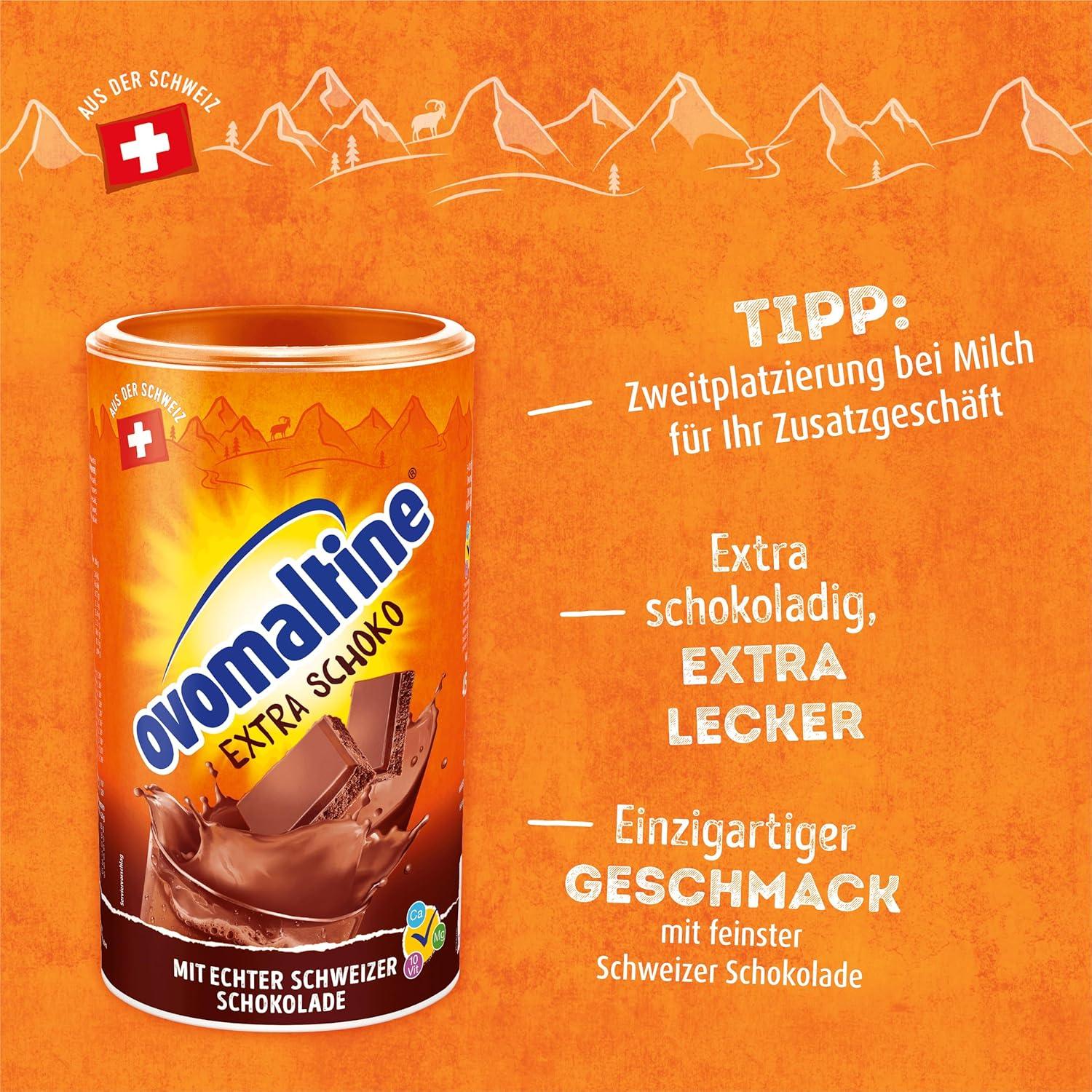 Ovomaltine Extra Chocolate Drinking Chocolate - Premium Swiss Cocoa ...