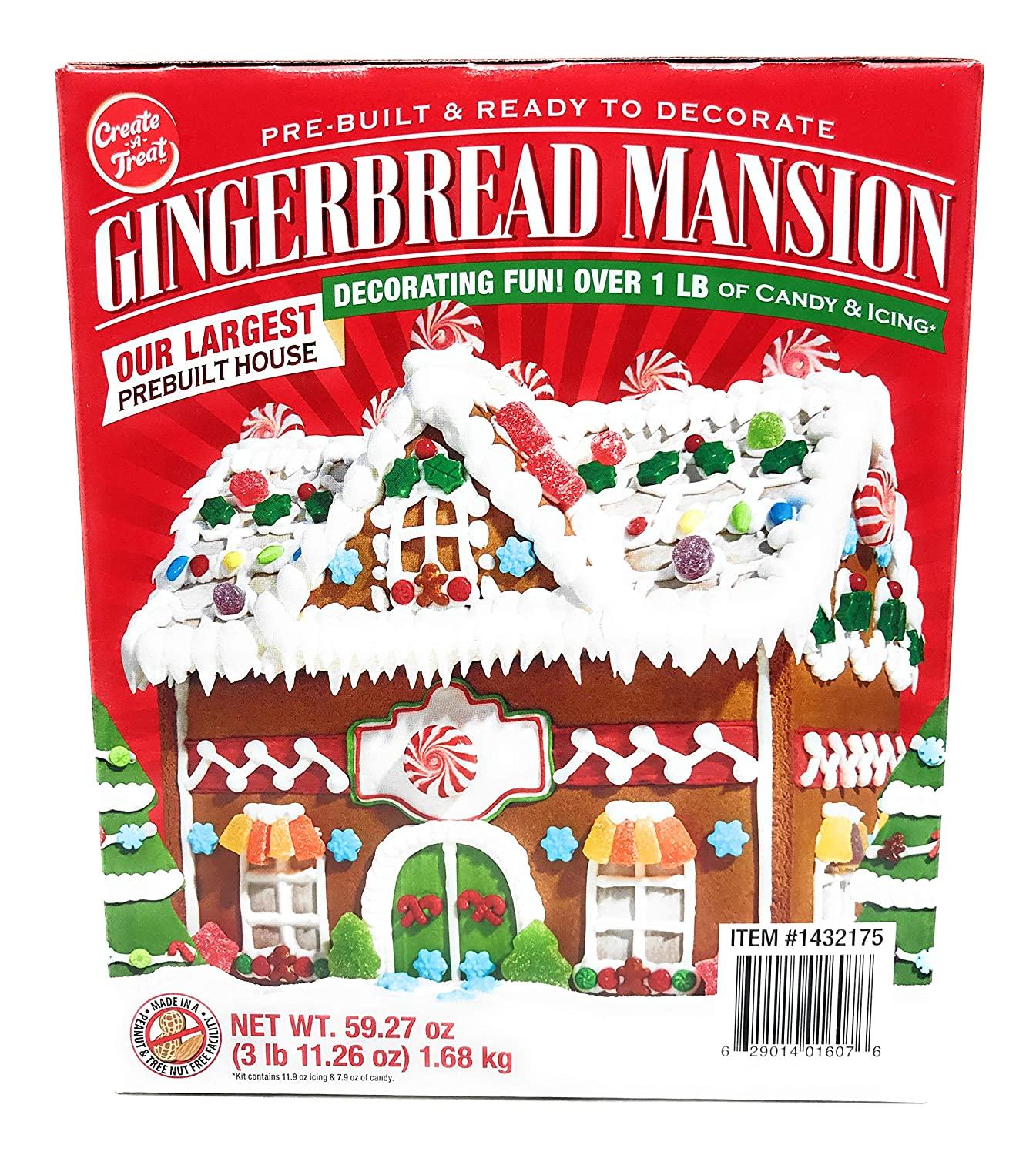Create-A-Treat Pre-Built Mansion Gingerbread House Kit - Largest 59.27 ...