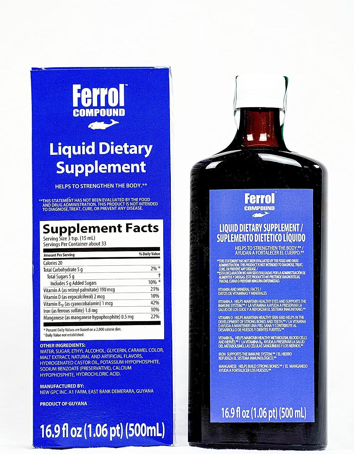 Ferrol Compound Liquid Dietary Supplement 16.9 fl oz (500ml) - Boost ...