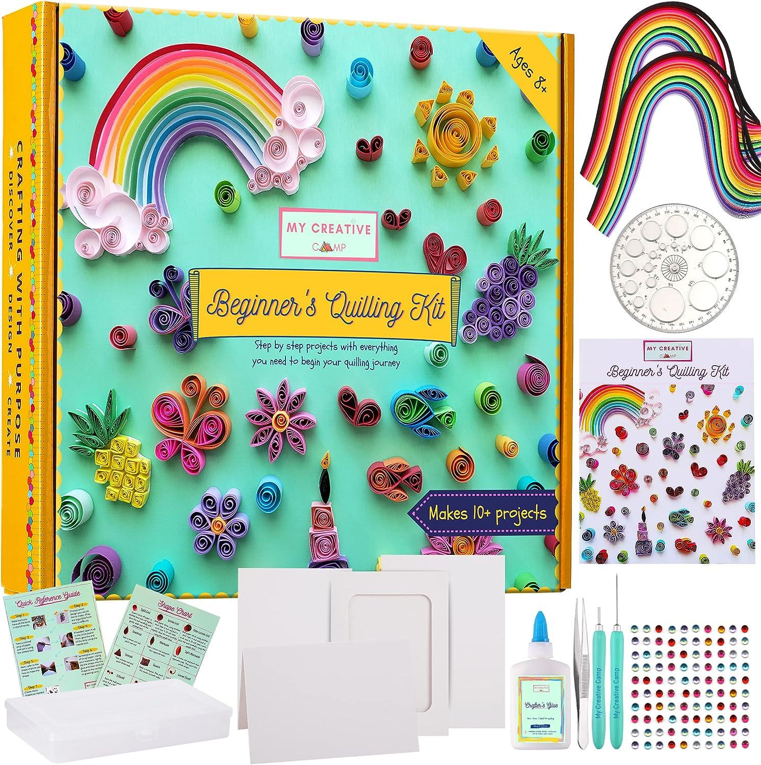 My Creative Camp Beginner's Quilling Kit - DIY Craft Kit for Kids and ...