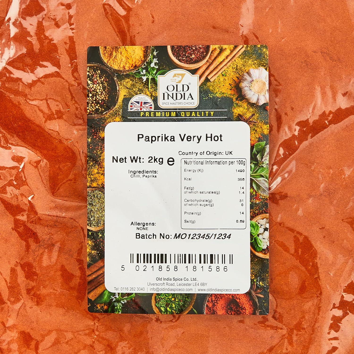 Old India Paprika Very Hot 2kg - Intensely Spicy Seasoning (2 kg) | Buy ...