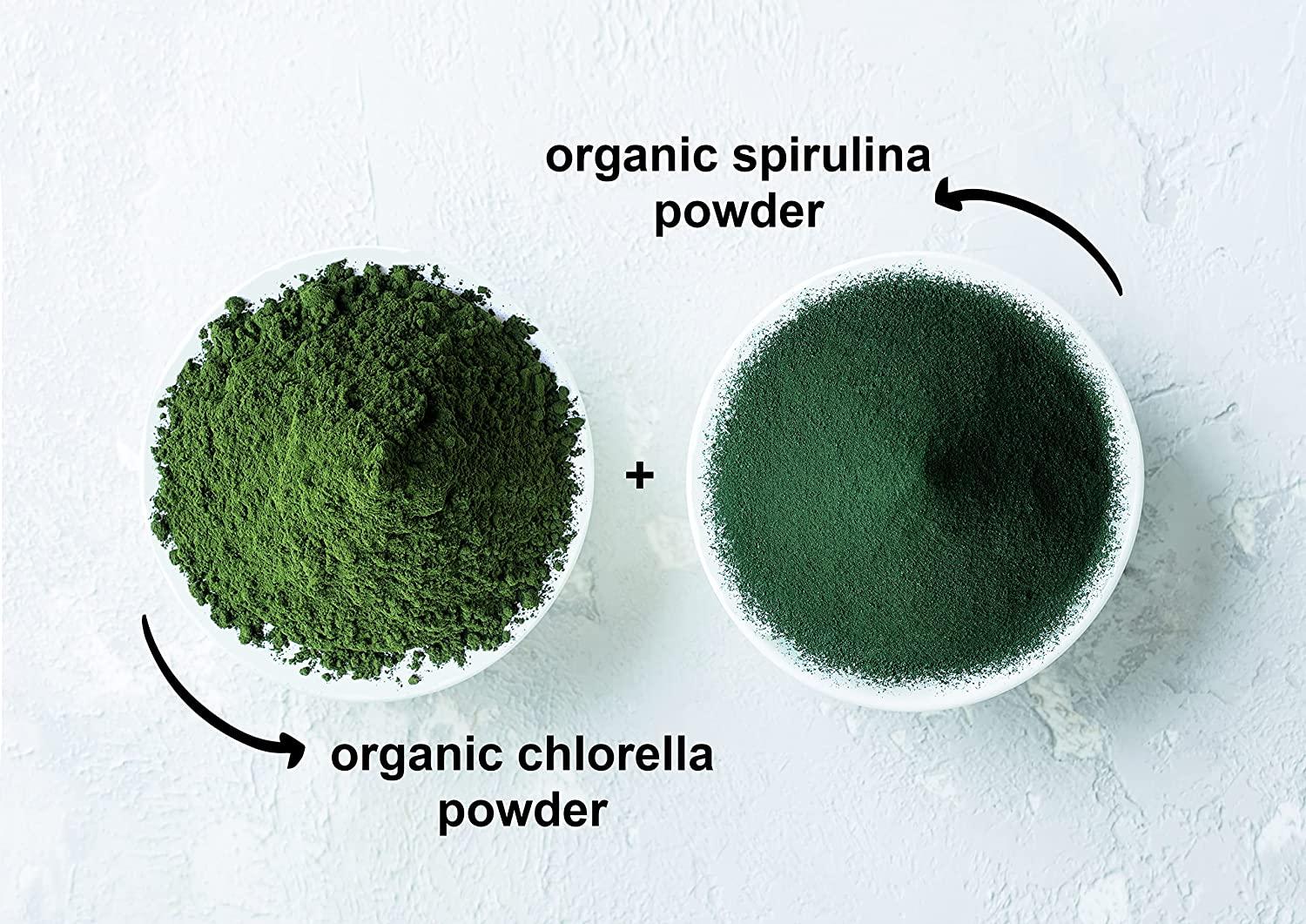 Organic Algae Powder Mix 2lb - Spirulina & Chlorella Blend | Non-GMO ...