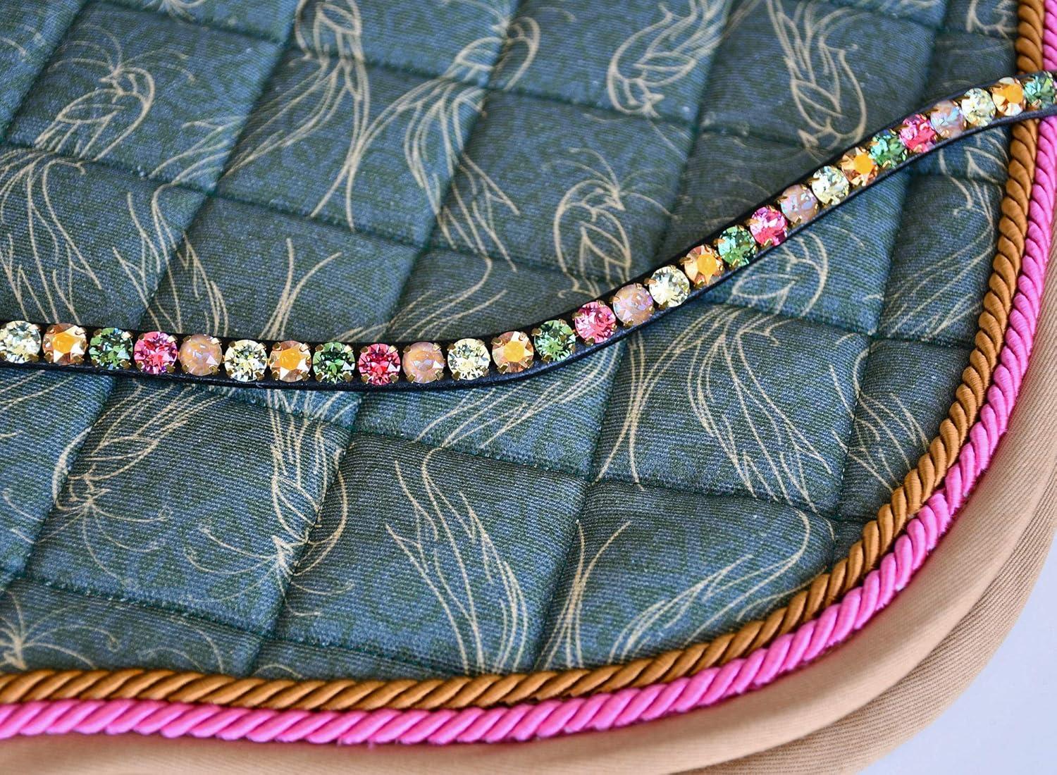 Colorful Happiness Hinge Horses Forehead Straps 'Paradise' - Pink Green ...