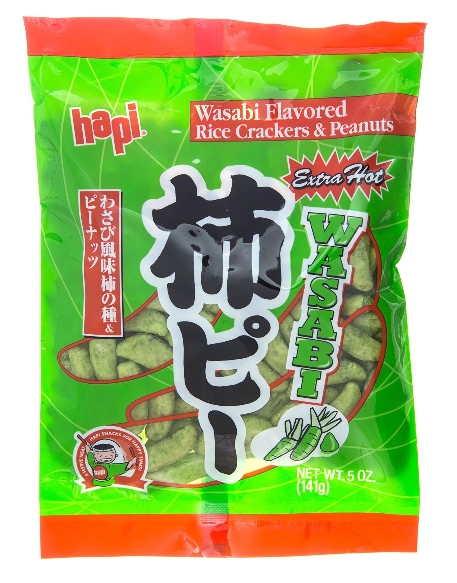 Hapi Kaki Pea Wasabi 5oz - Pack of 6 | Delicious Crunchy Snack | Buy ...