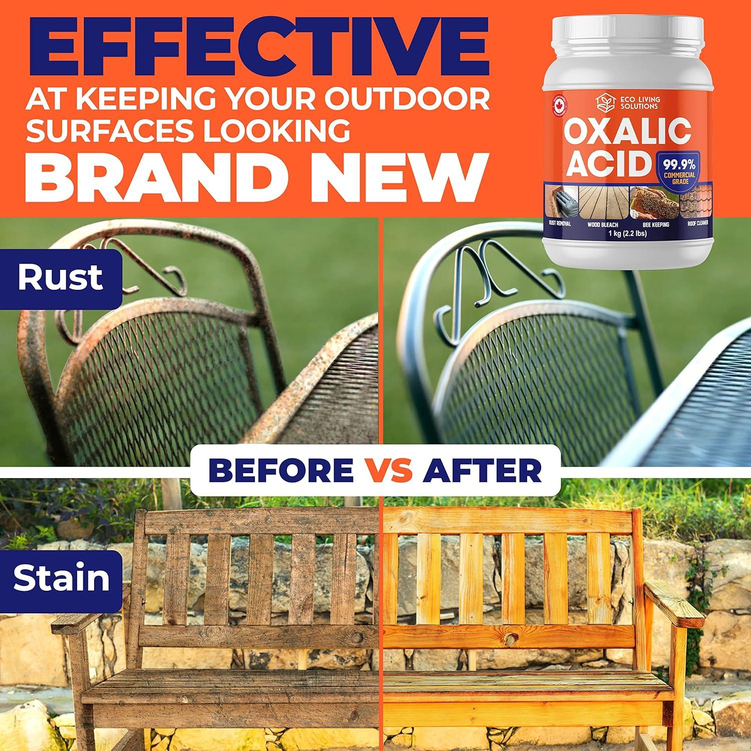 Oxalic Acid 99 9 Eco Living Solutions Deck Stain Remover Wood