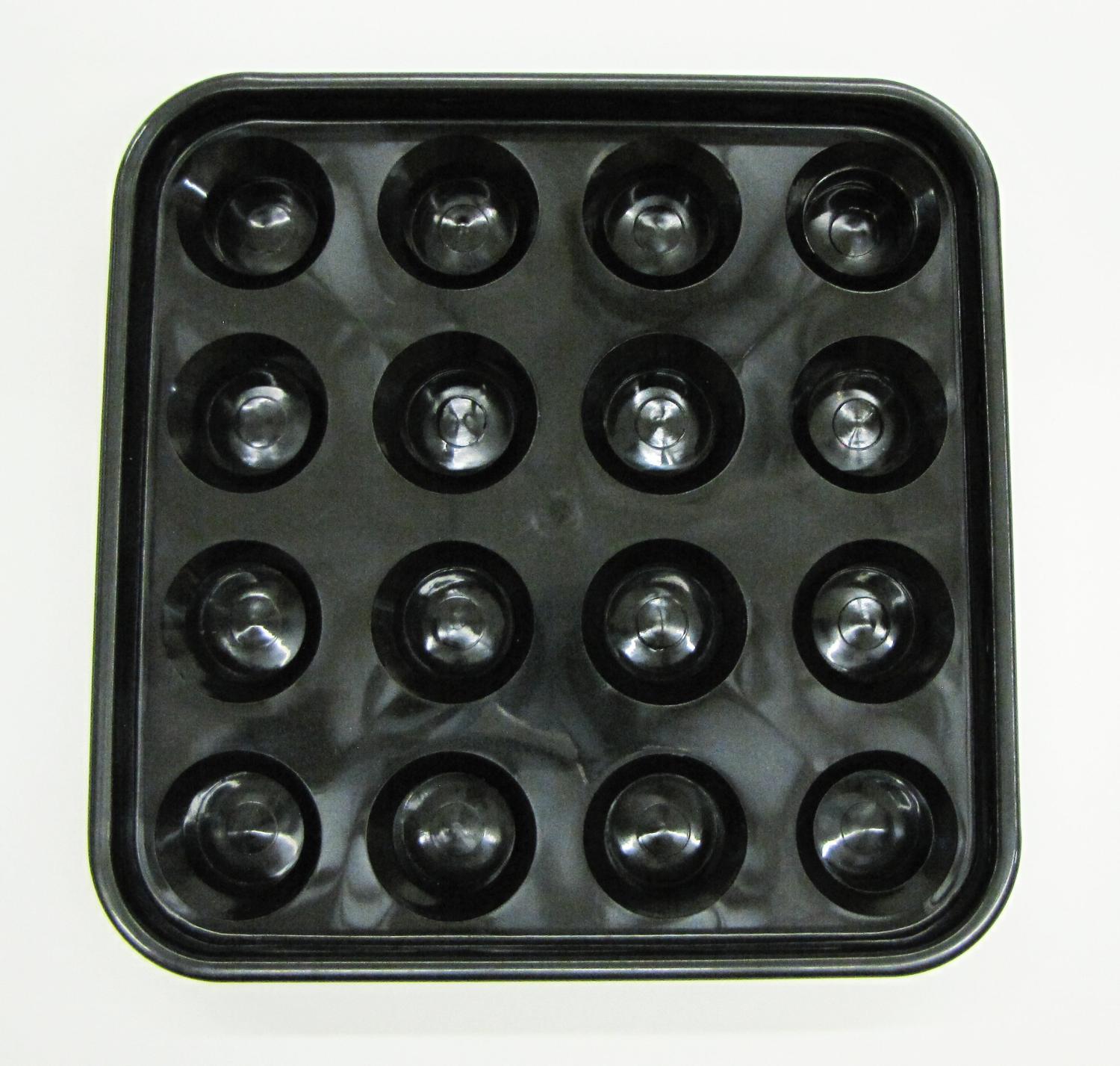 Iszy Billiards Standard 16-Ball Tray - 2 1/4-Inch Black Pool Ball ...