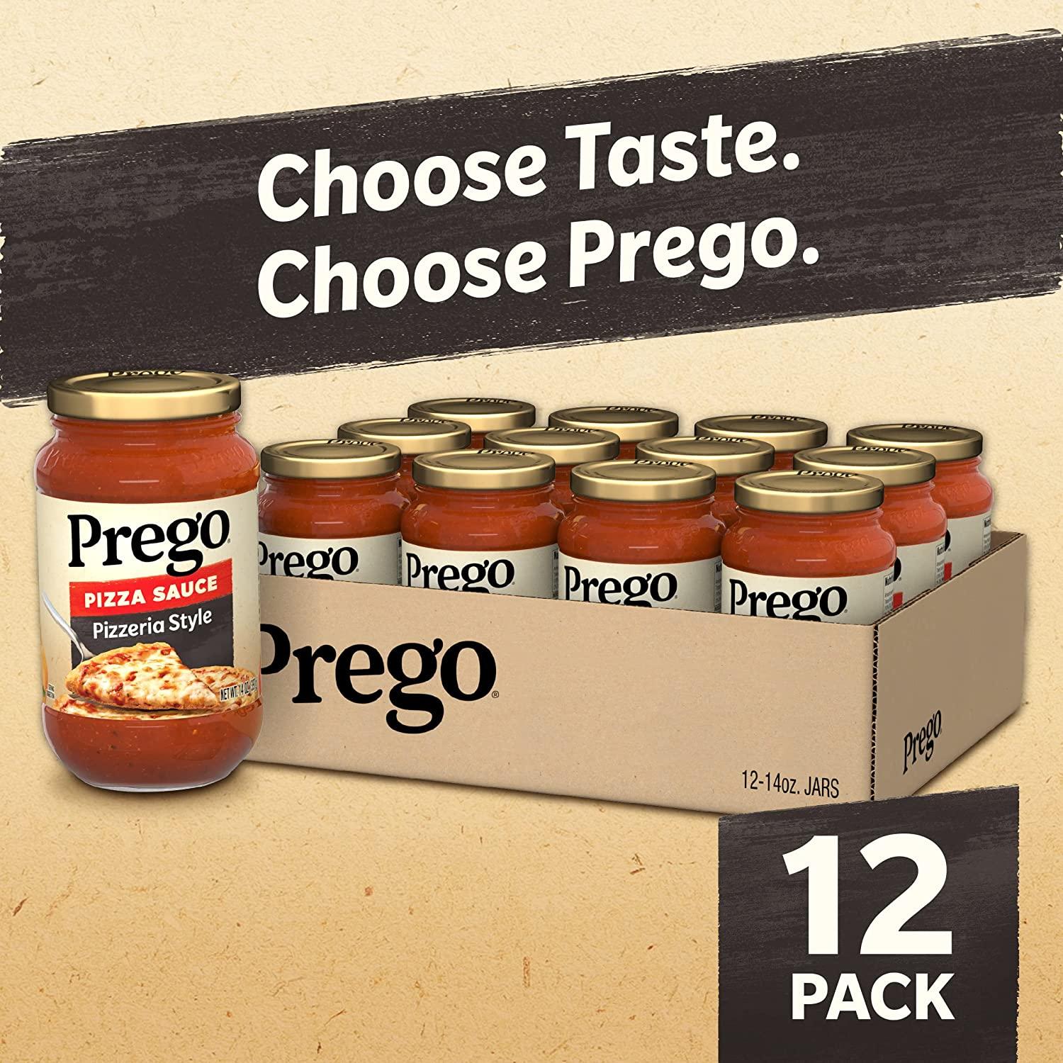 Prego Pizzeria Style Pizza Sauce 14oz Jar - Pack of 12 | Delicious ...