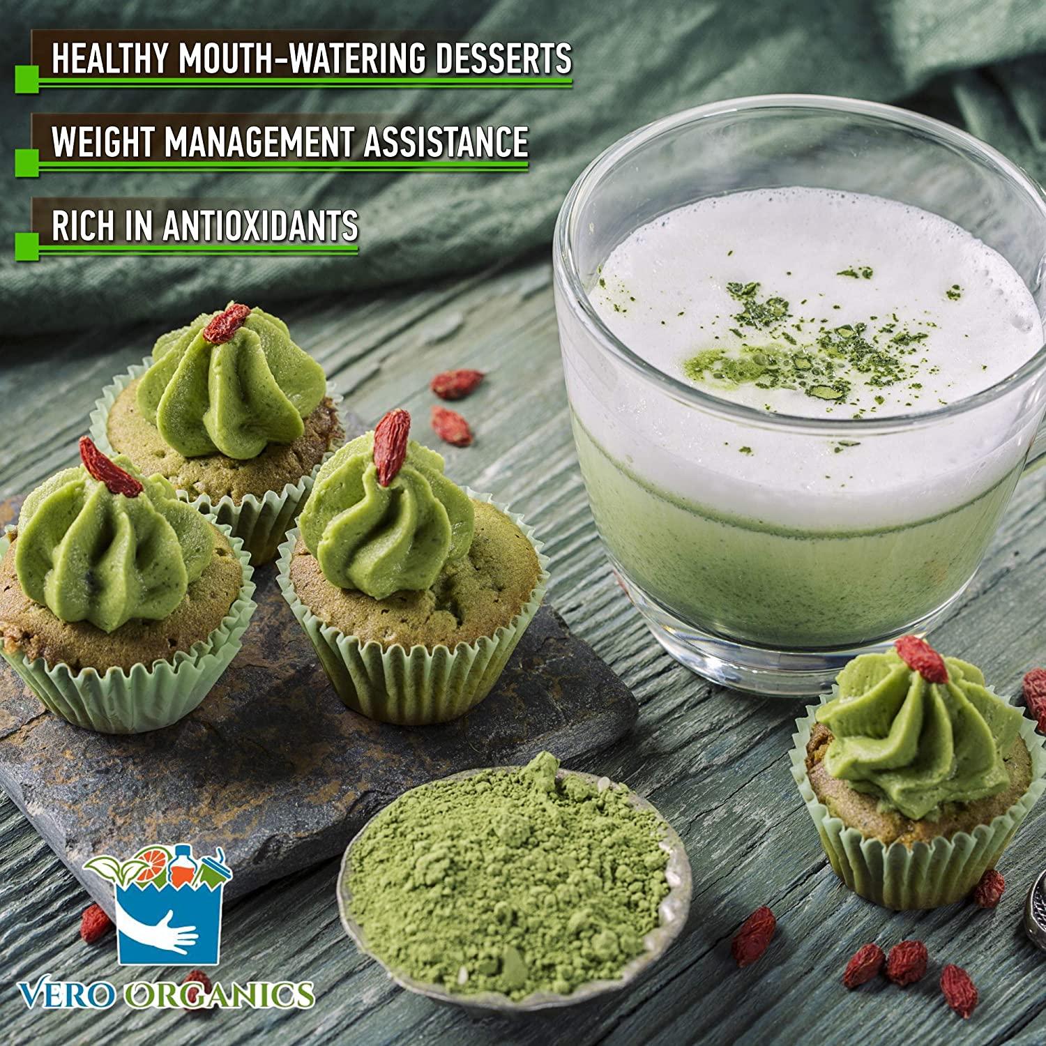 Organic 80% Decaf Matcha Green Tea Powder - USDA Certified, Ideal for ...