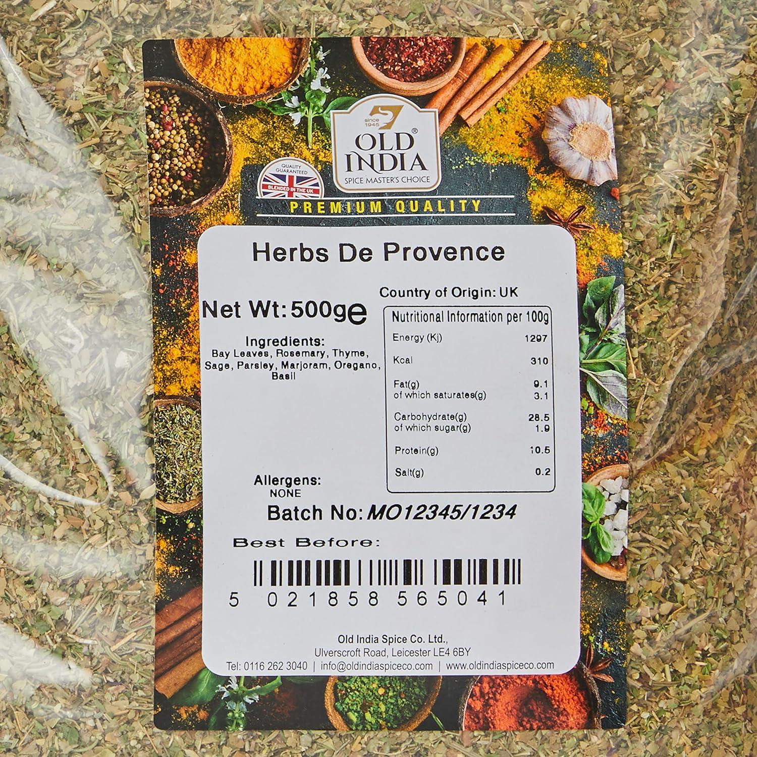 Old India Herbs De Provence 500g - Authentic Blend for Culinary ...
