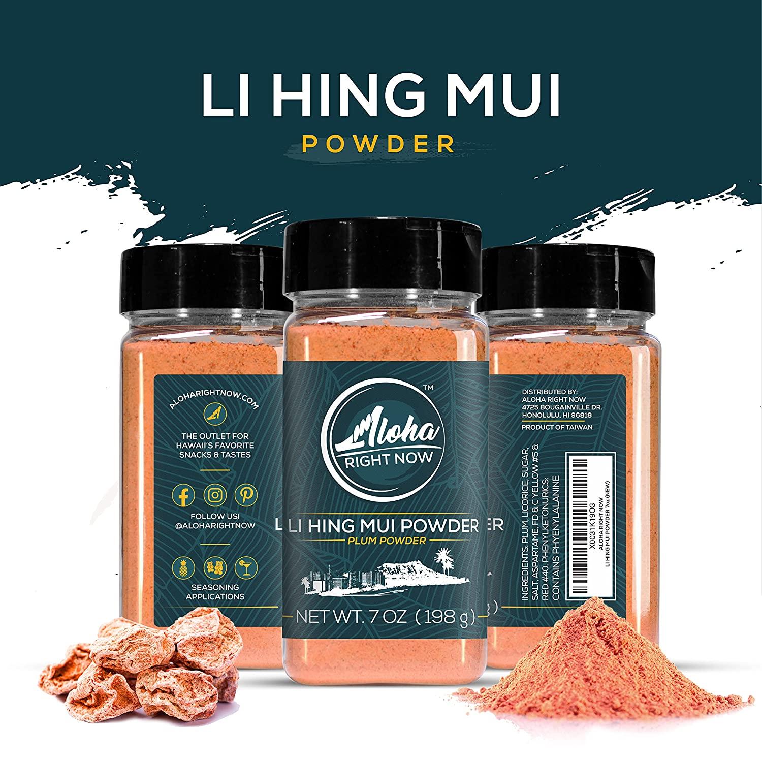 Aloha Right Now Authentic Li Hing Mui Powder 7 oz Shaker - Sweet, Sour ...