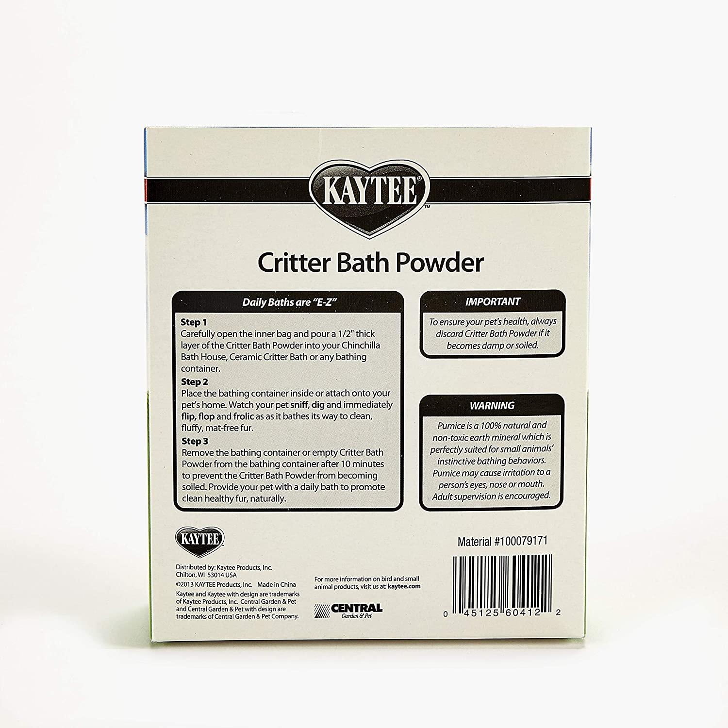 Kaytee Critter Bath Powder for Small Pets - Natural Dusting Powder for ...
