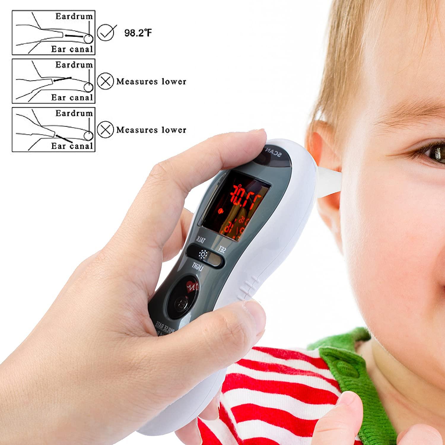 MOBI - Ultra Pulse Digital Thermometer - Ear & Forehead Indicator Pulse ...