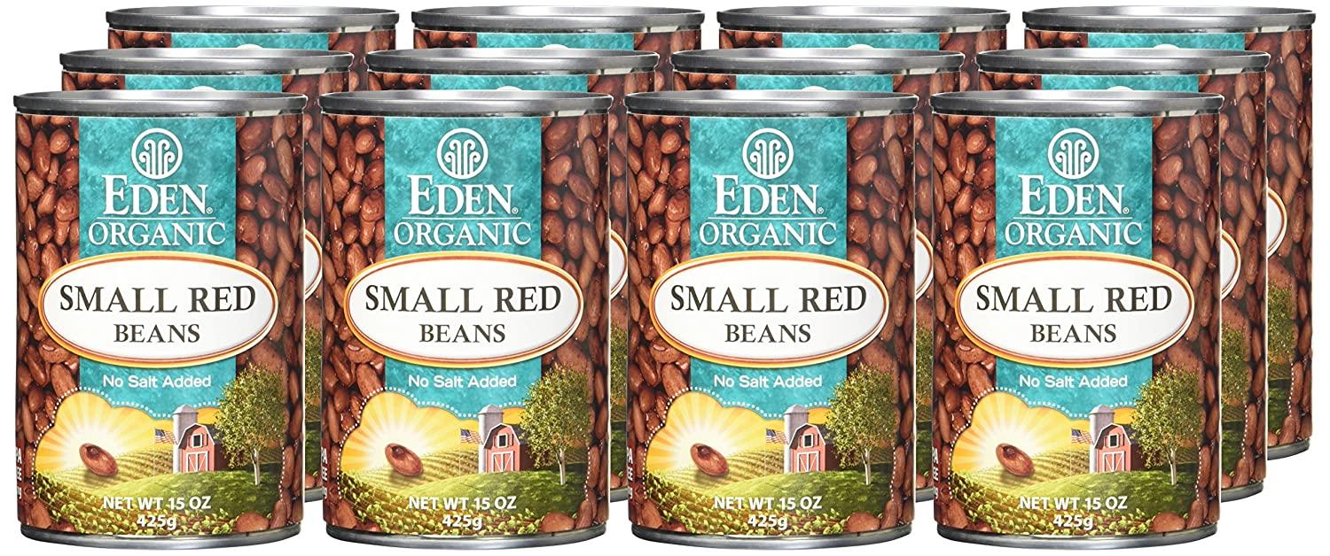 Eden Organic Small Red Beans - No Salt Added, 15oz Can (Pack of 12 ...