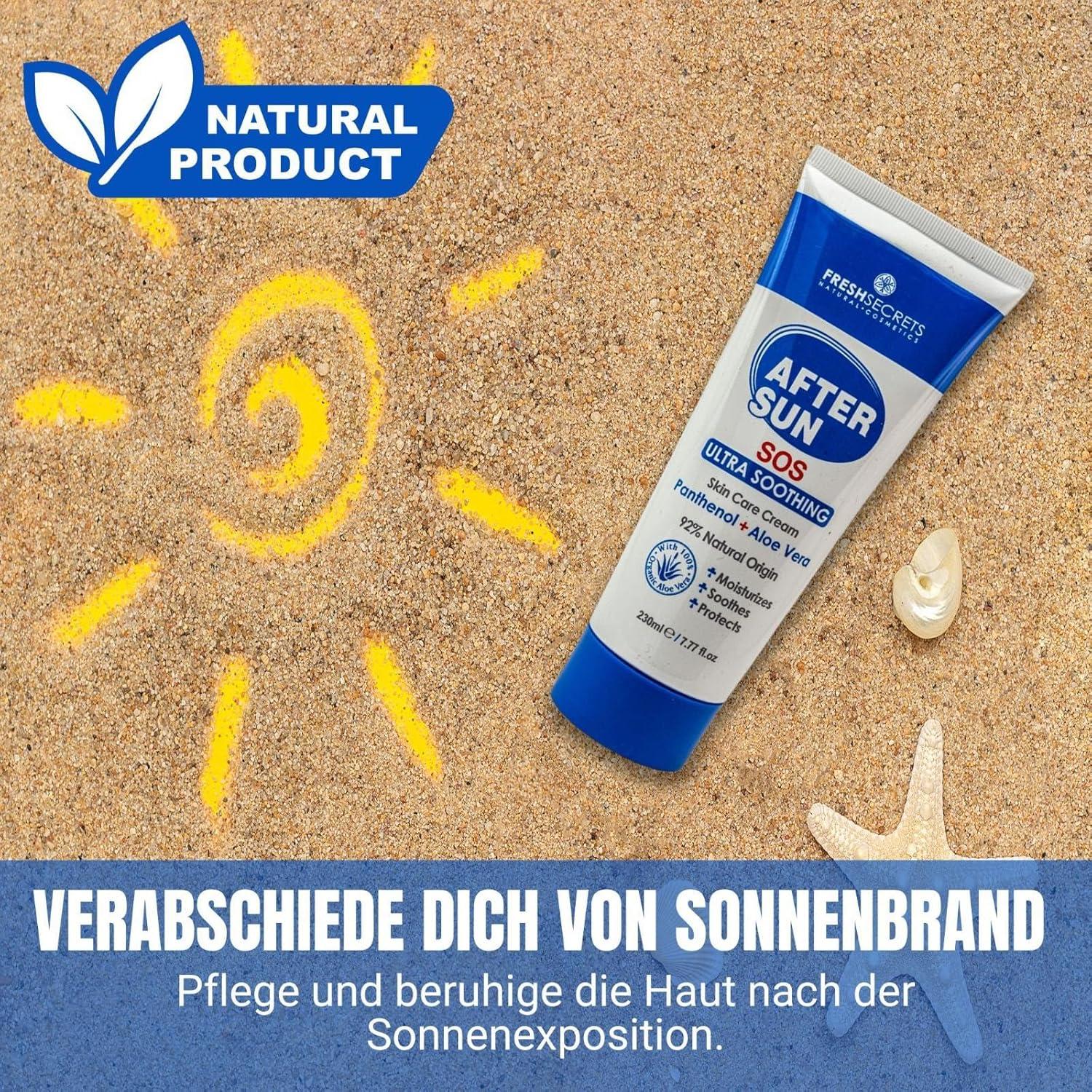 Fresh Secrets After Sun Lotion | Aloe Vera Gel Soothing Relief for ...