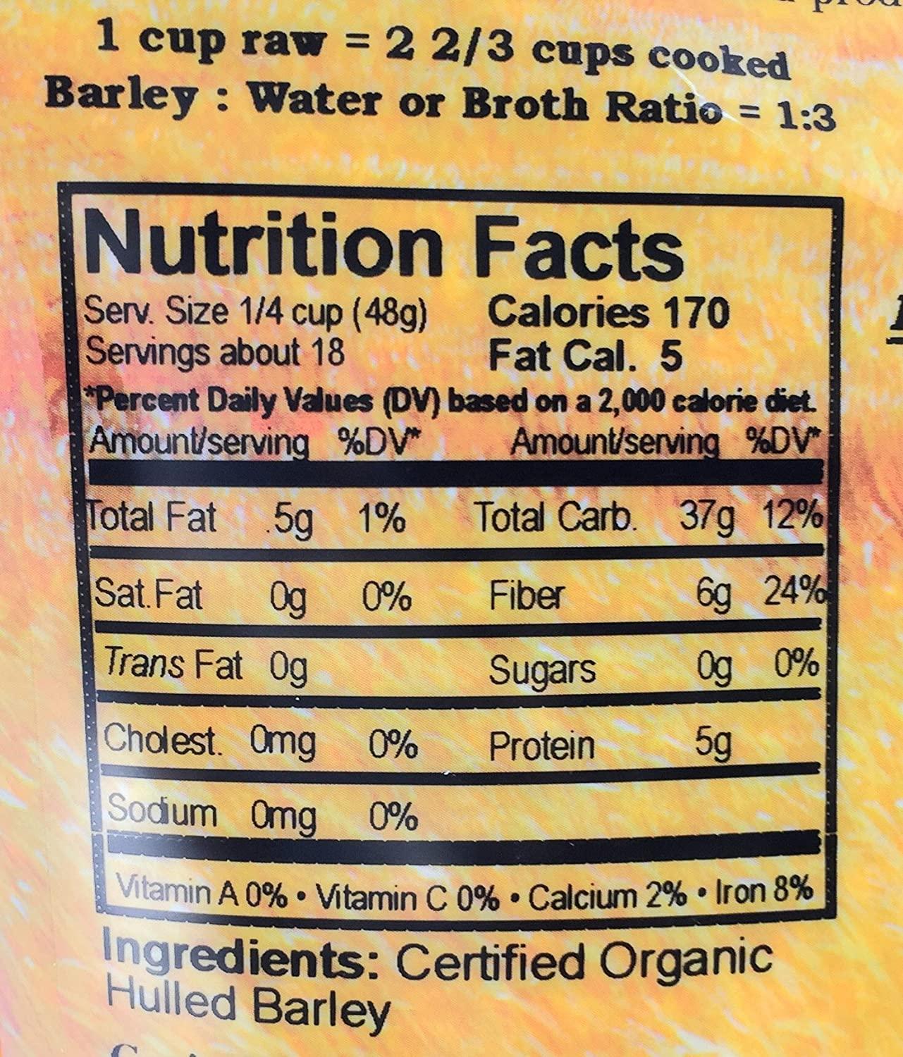 Grain Place Foods Organic Hulled Barley 2lb Bag - Non-GMO, 2 Pound Pack ...