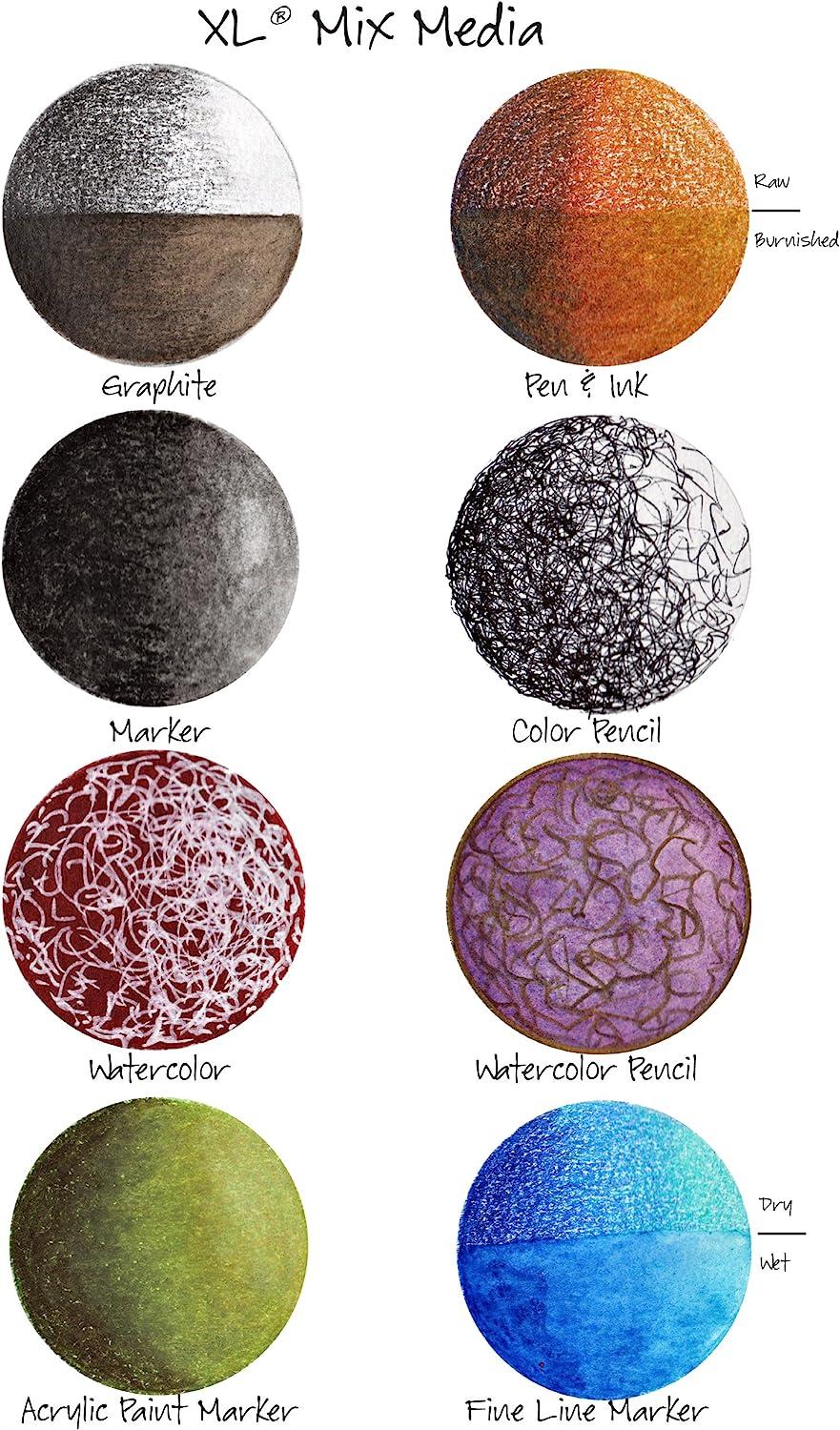 Canson XL Series Mix Paper Pad Heavyweight Fine Texture Heavy Sizing ...