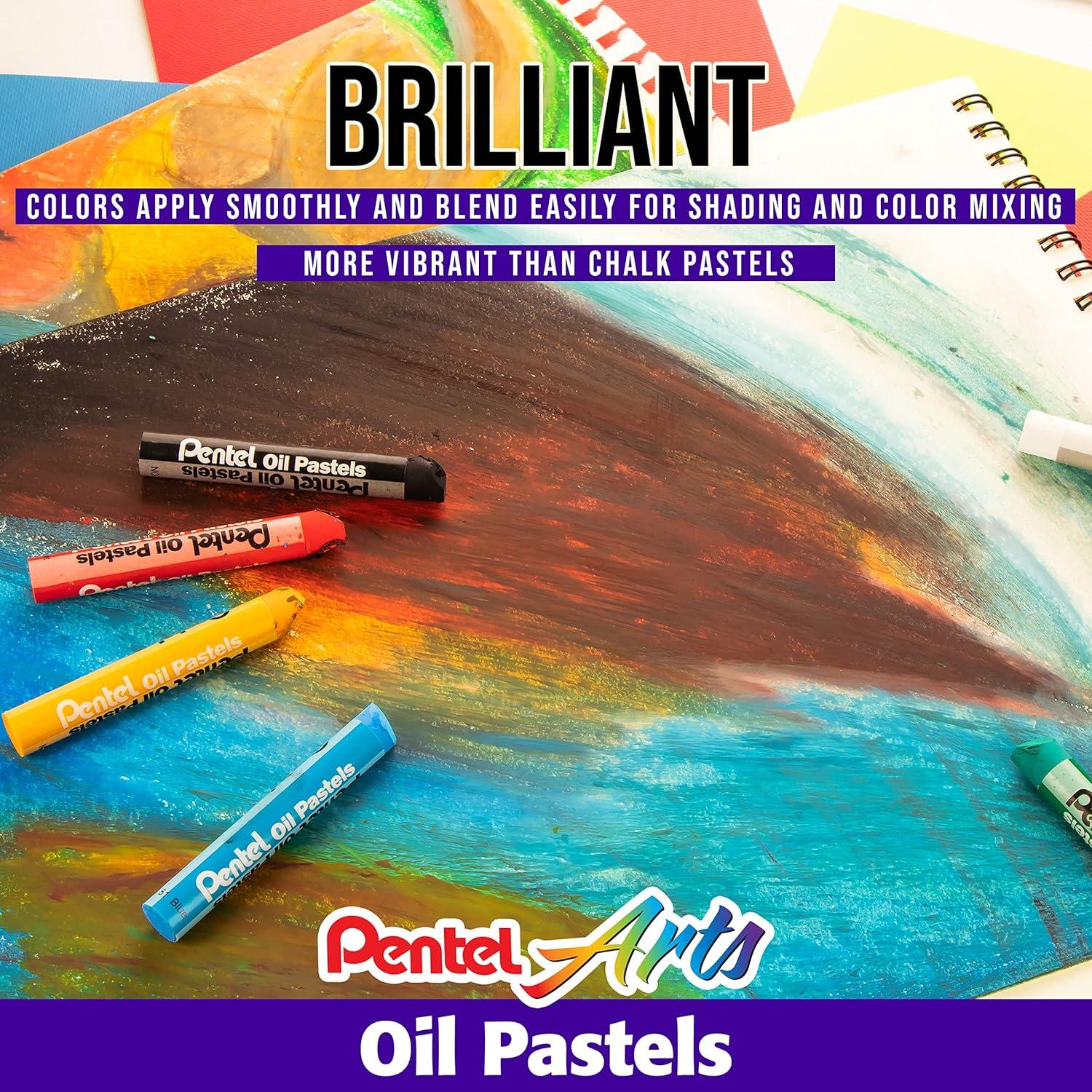 Pentel Oil Pastels 50/Pkg - Assorted Colors, Pack of 50 | Vibrant ...