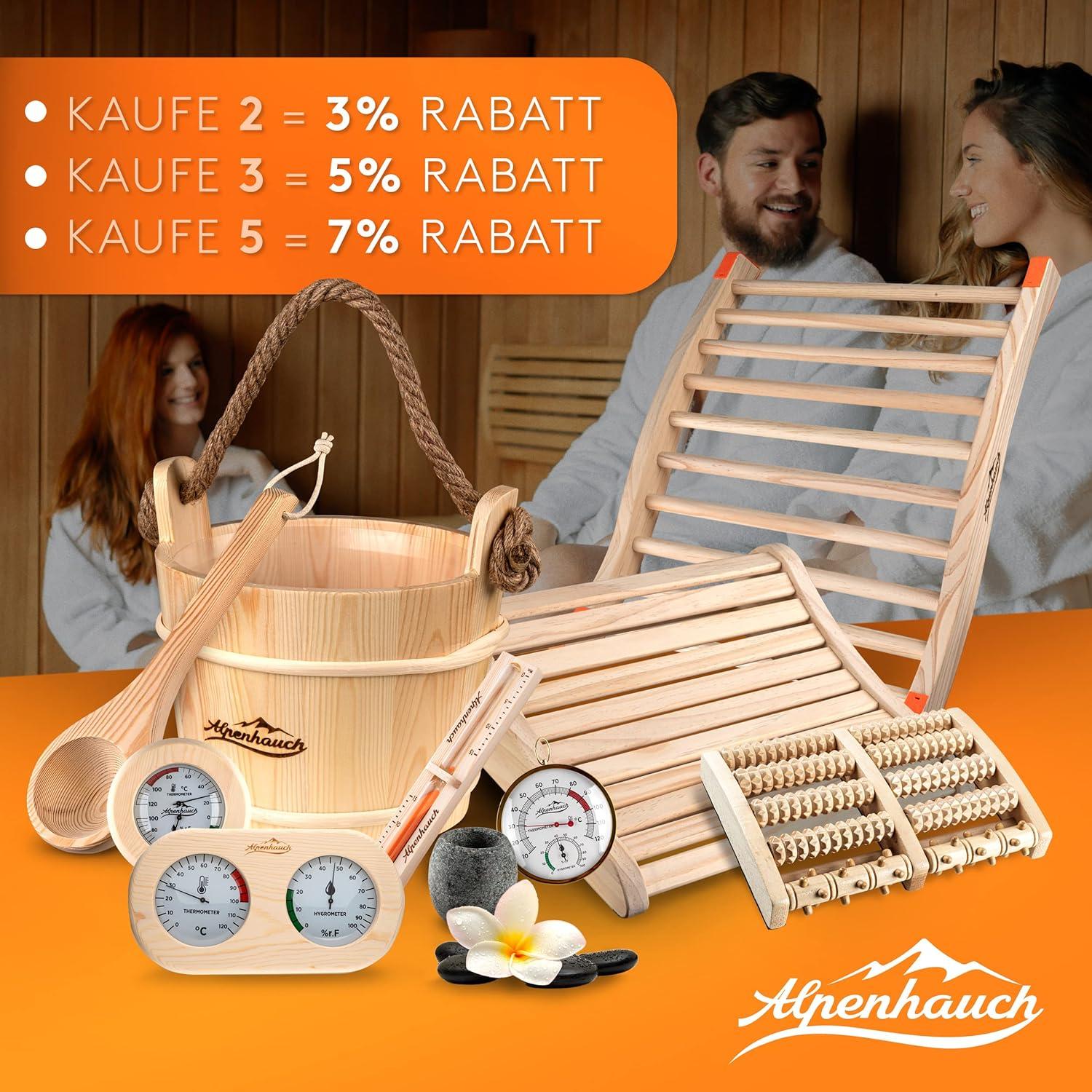 Alpine Breath Sauna Hourglass | 15-Minute Natural Wood Timer | Ultra ...