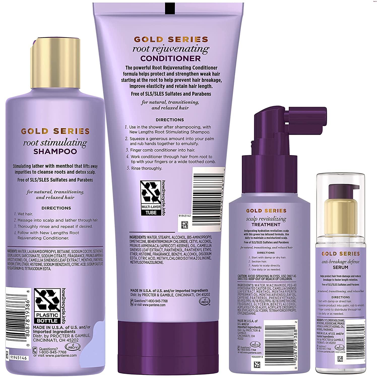 Pantene New Lengths Bundle: Root Stimulating Shampoo, Rejuvenating ...