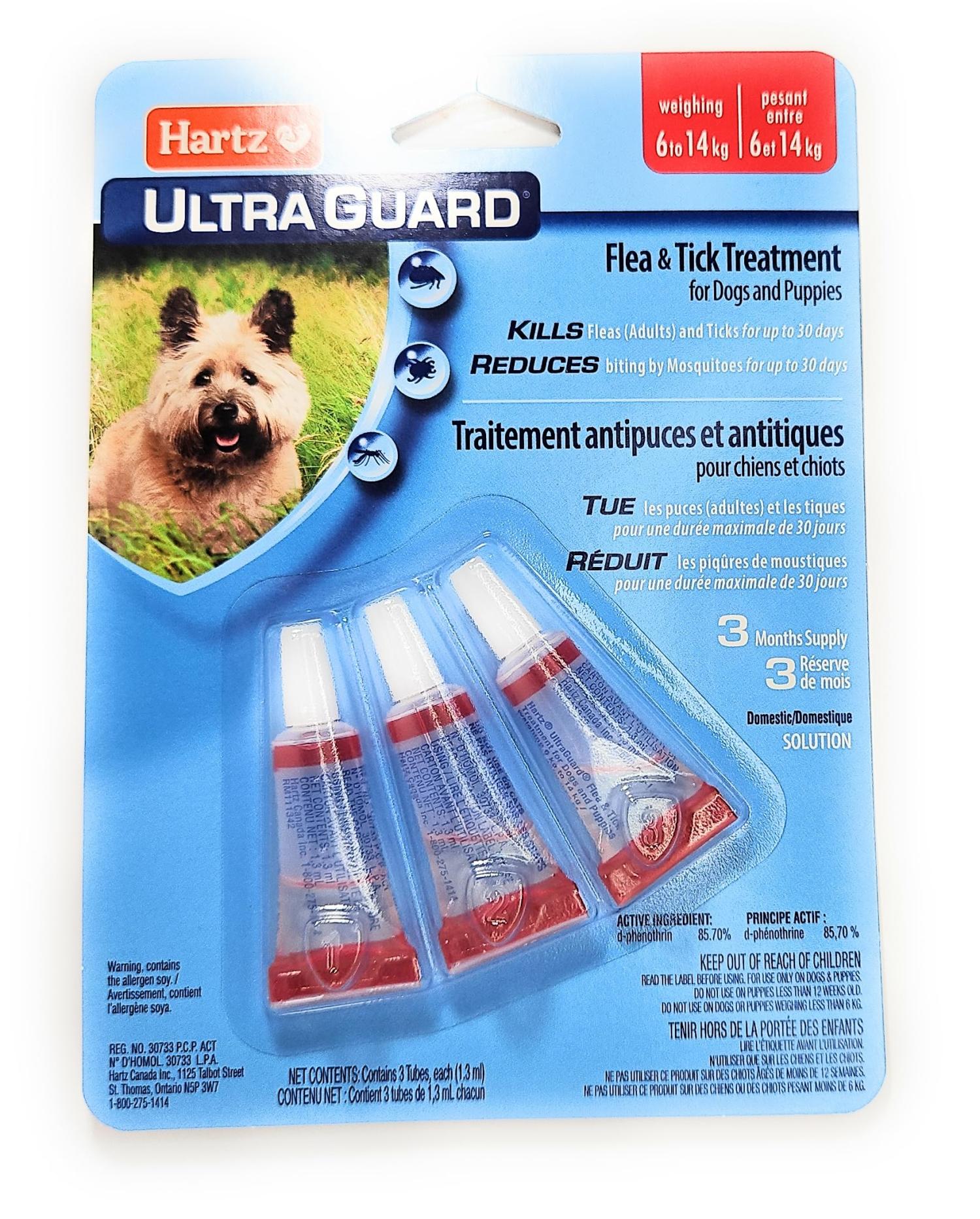 Ultra Guard Flea and Tick Drop Treatment - for Dogs and Puppies 6 kg ...
