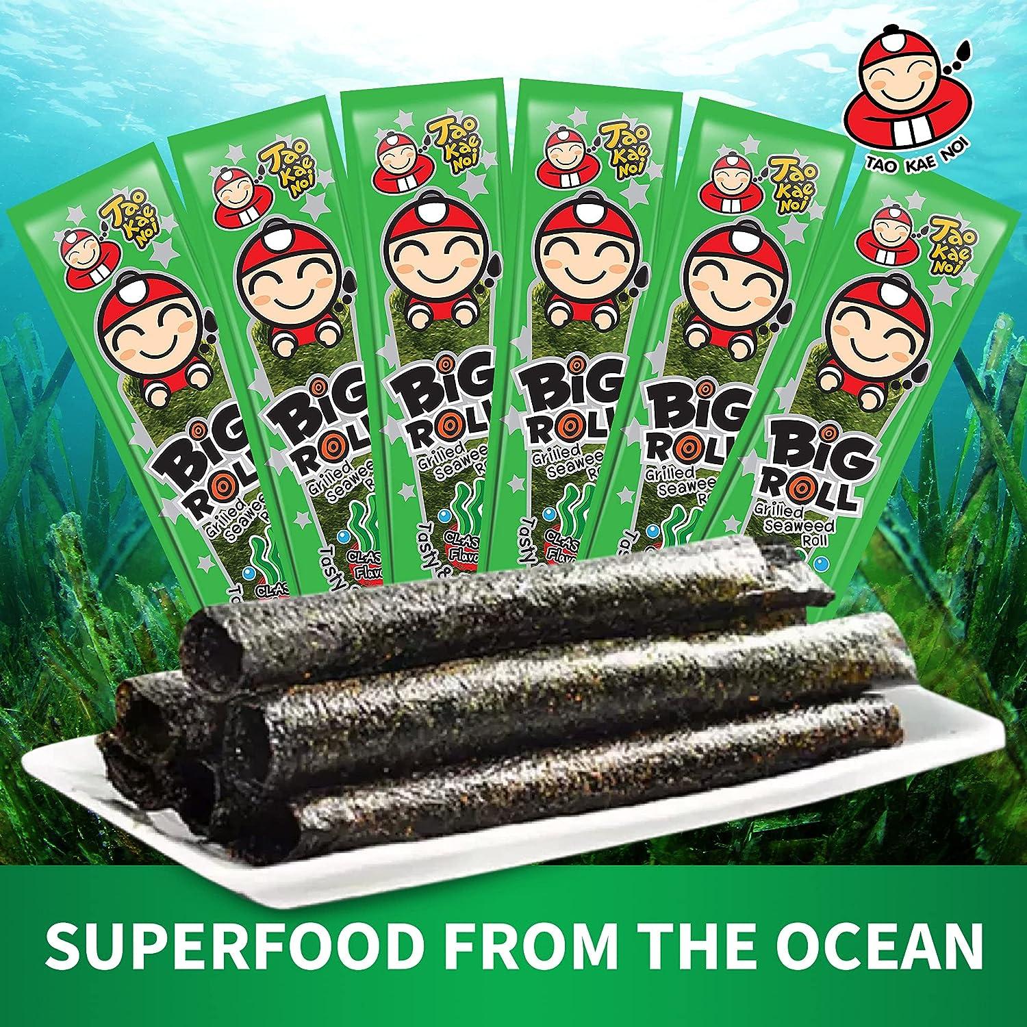 Tao Kae Noi Big Roll Grilled Seaweed Snacks - Original Flavor Nori ...
