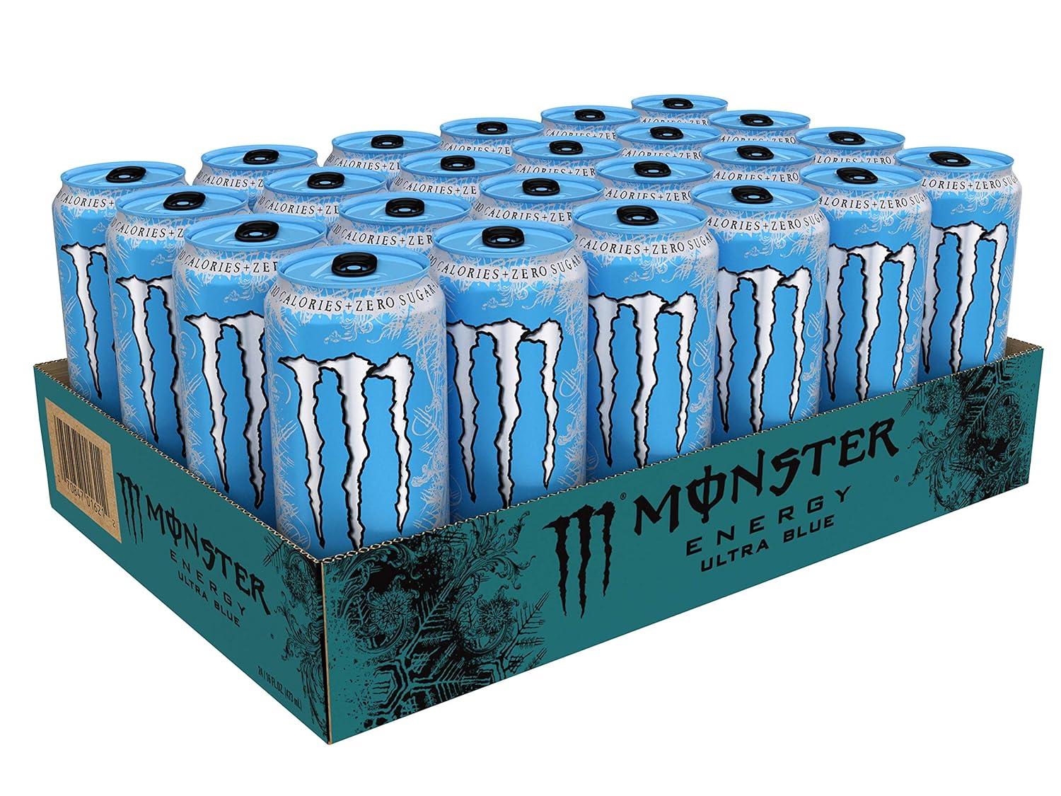 Monster Energy Ultra Blue 16oz - Pack of 24 | Sugar-Free Energy Drink ...