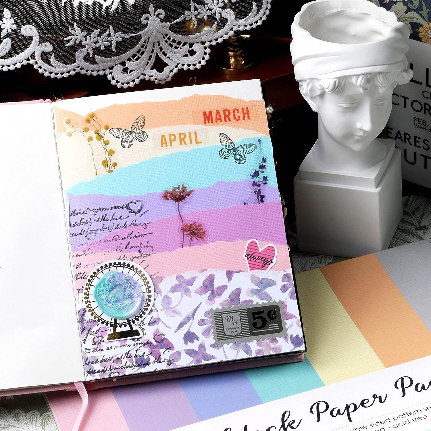 12x12 Double Sided Solid Colored Paper Pad Scrapbook Cardstock ...