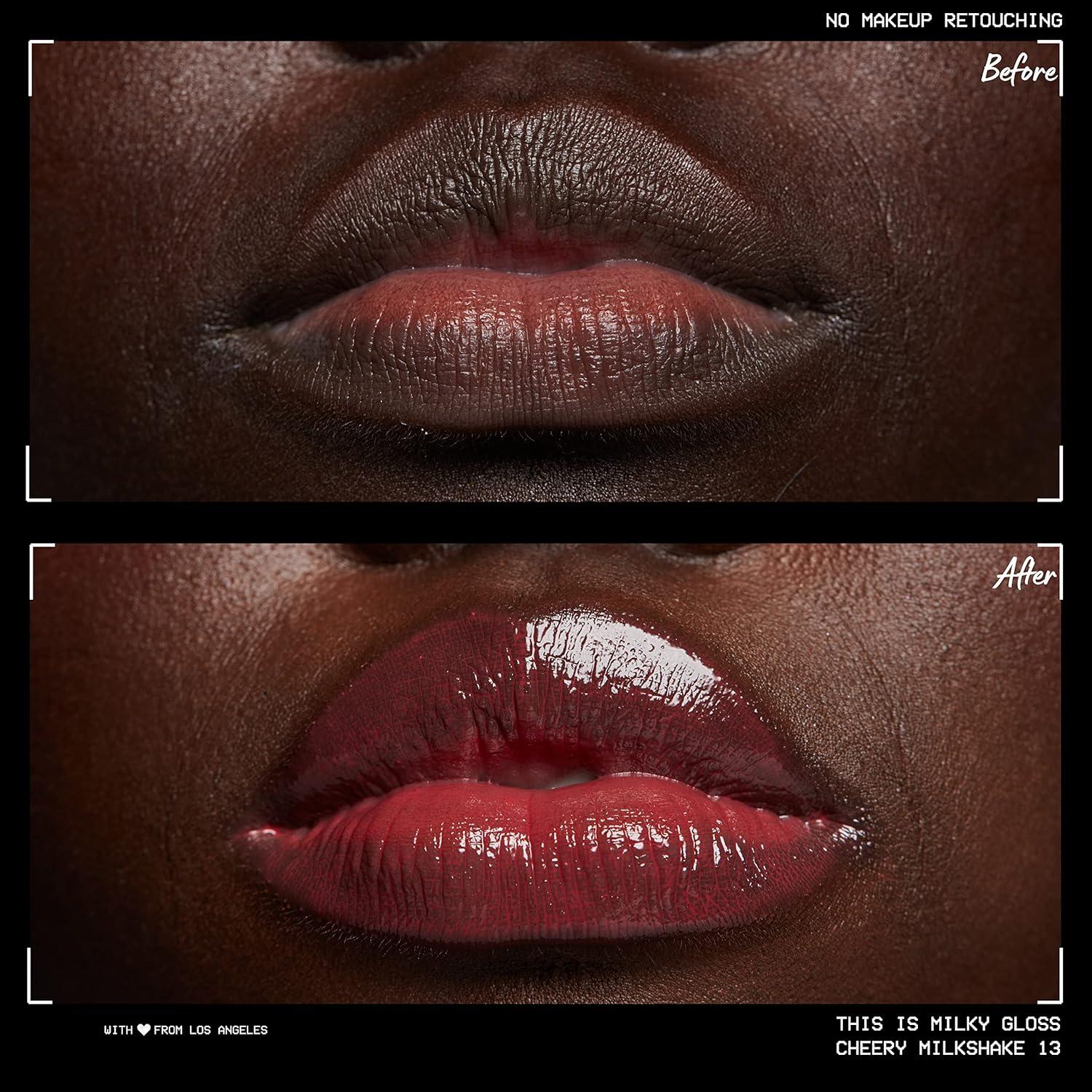 NYX Professional Makeup Cherry Milkshake Gloss - Long Lasting Vegan Lip ...
