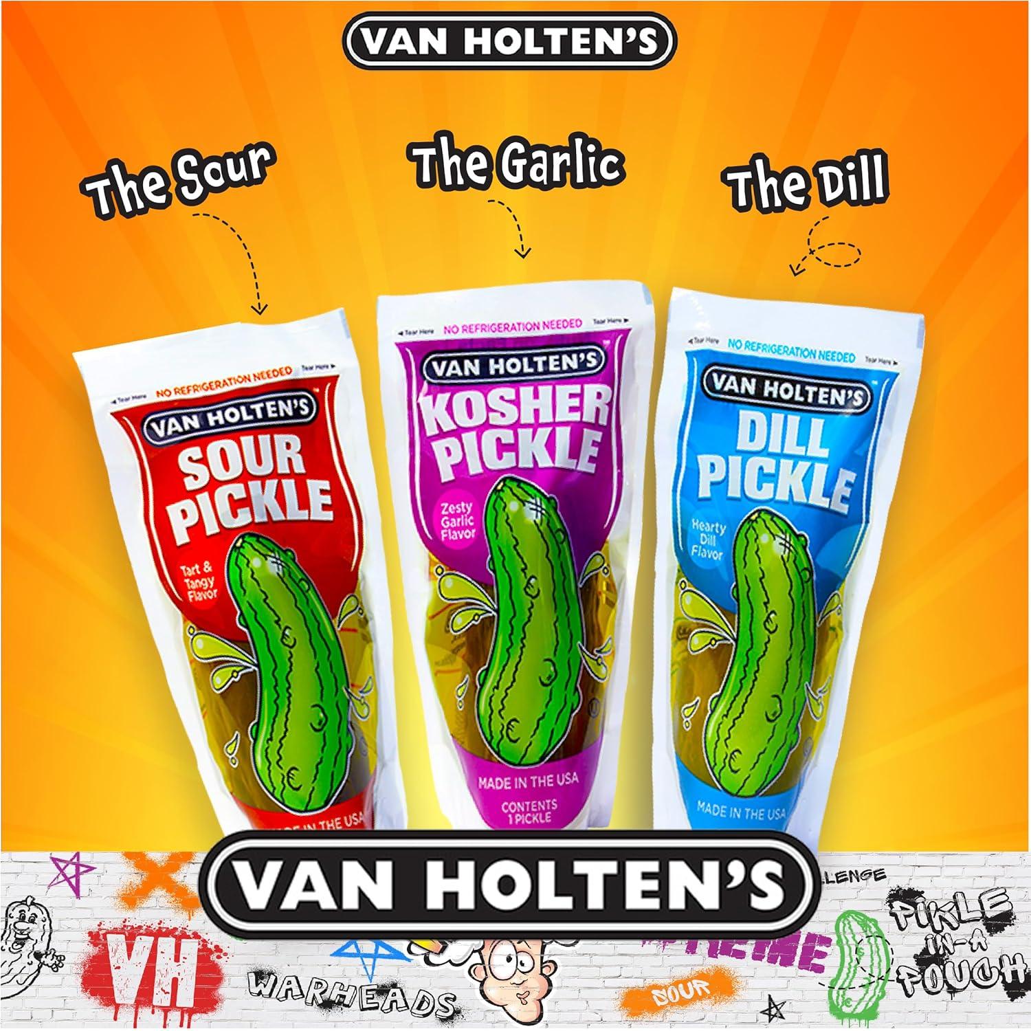 Van Holten Pickle Pouch Set - Sour Dill & Garlic Pickled Cucumbers ...
