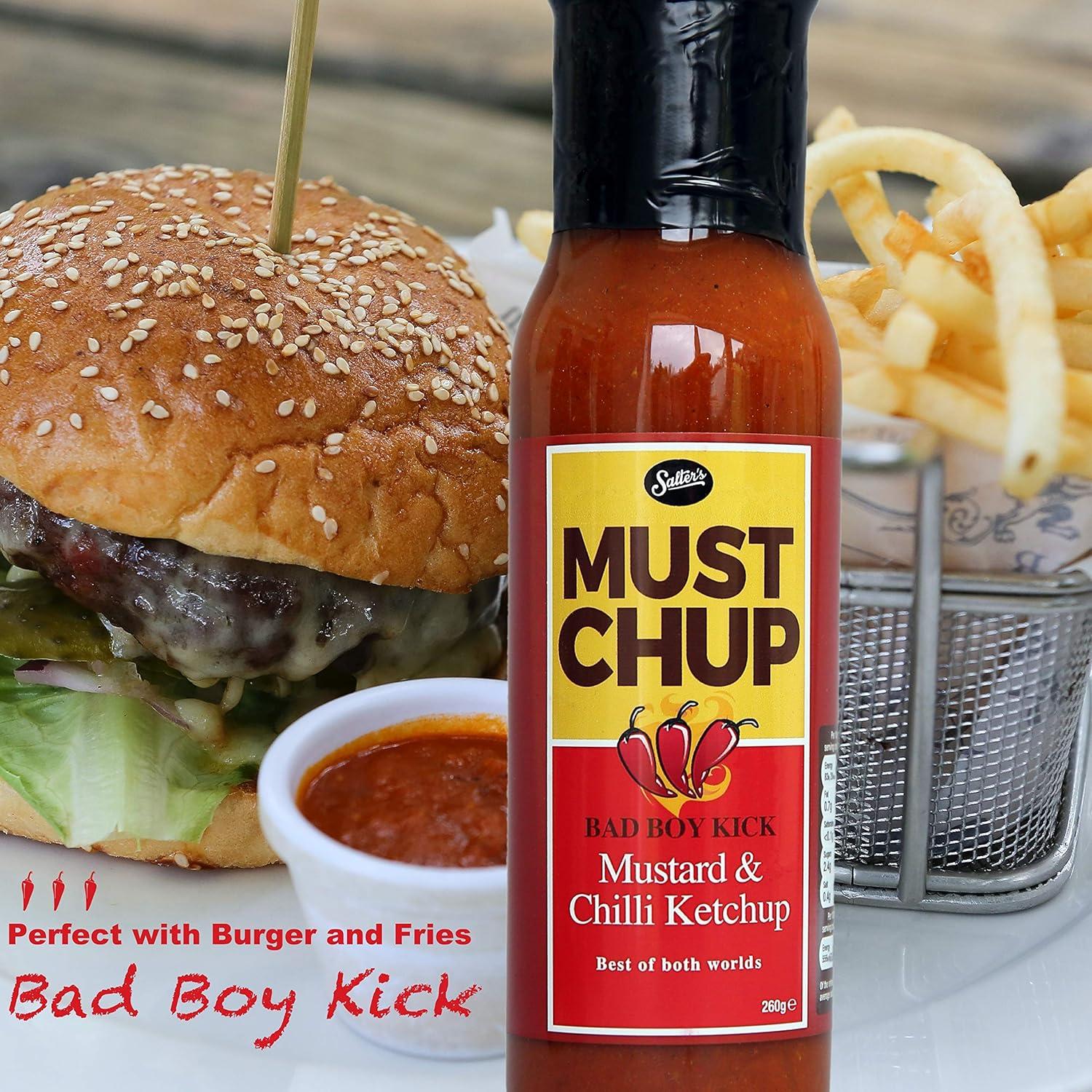 Must Chup Ketchup 6x Pack Tomato Mustard Chilli Sauce Bad Boy Kick ...
