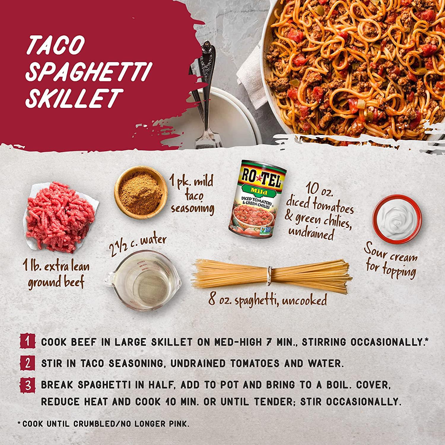 ROTEL Mild Diced Tomatoes & Green Chilies 10oz (Pack of 12) - Authentic ...