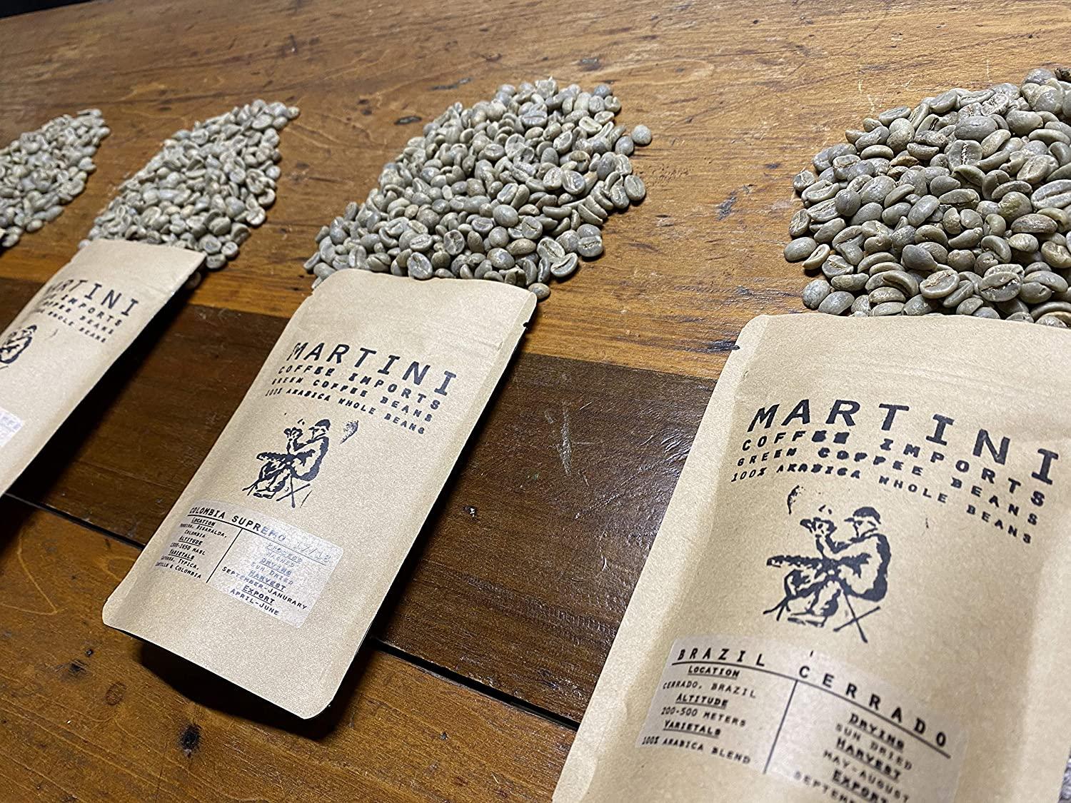 Martini Coffee Roasters Unroasted Green Coffee Sampler Pack - 4oz ...