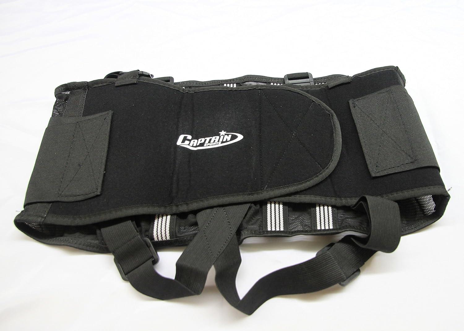 Captain Sports Lumbar Back Brace | Adjustable Support with Removable ...