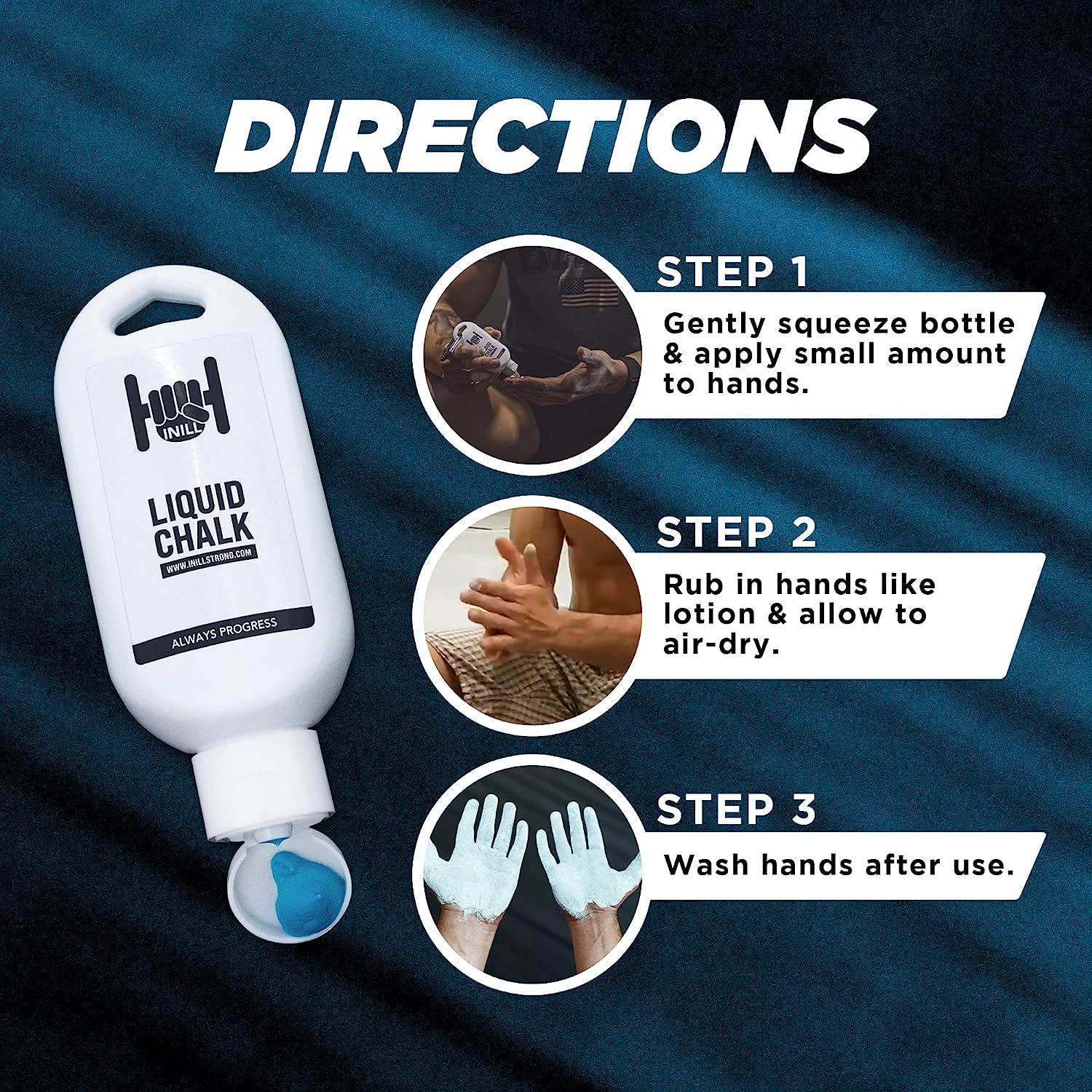 Inill Liquid Chalk - 50ml Blue | Non-Toxic Gym Chalk for Weightlifting ...