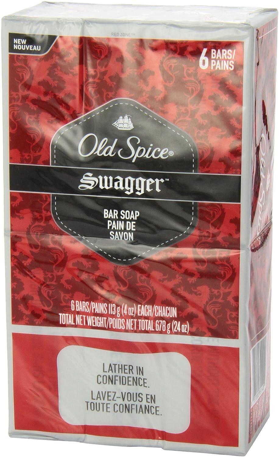 Old Spice Red Zone Swagger Bar Soap, 6-Pack, 29.8 Oz - Bold Scent, Long ...