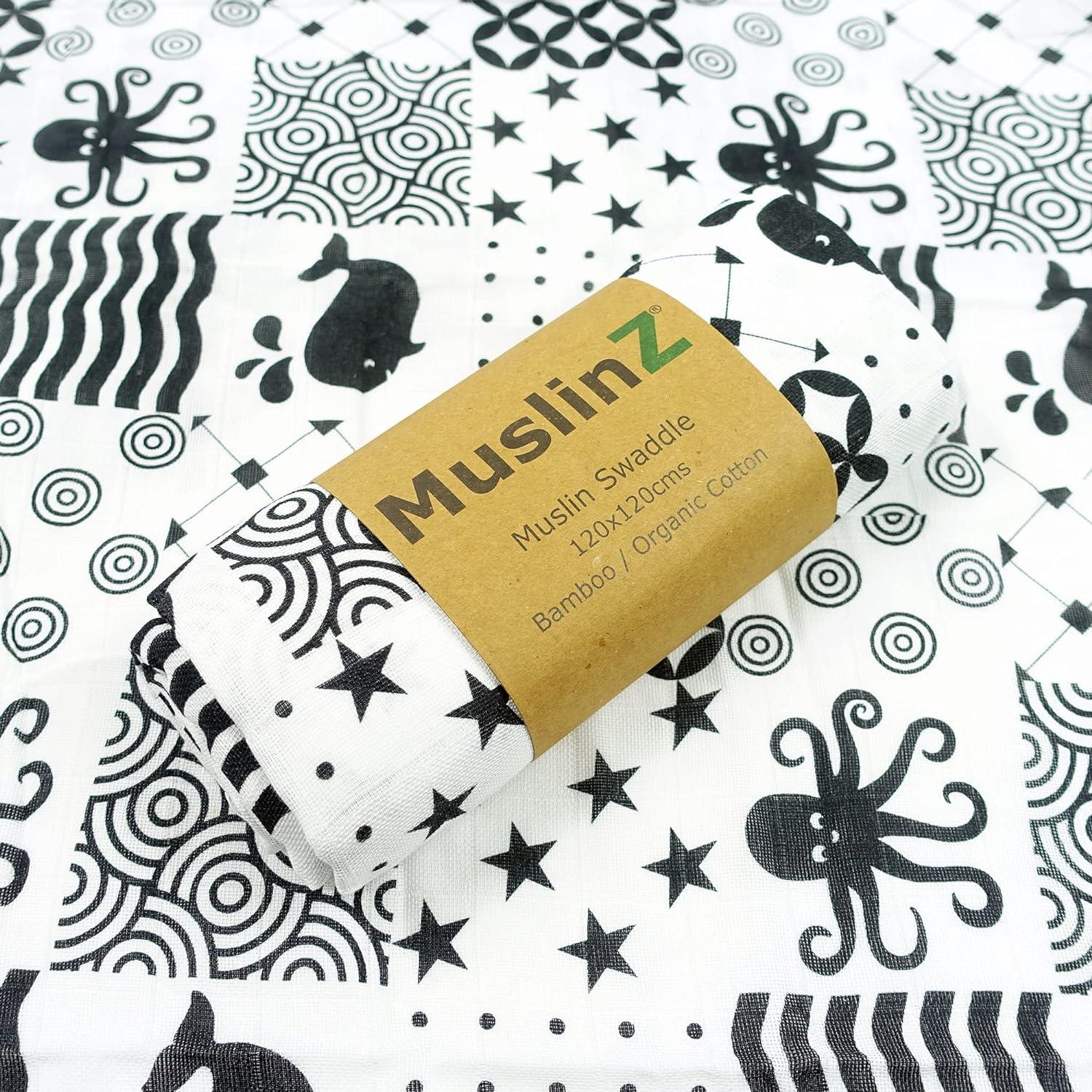 MuslinZ Sensory Muslin Squares in Black and White - Visual Stimulation ...