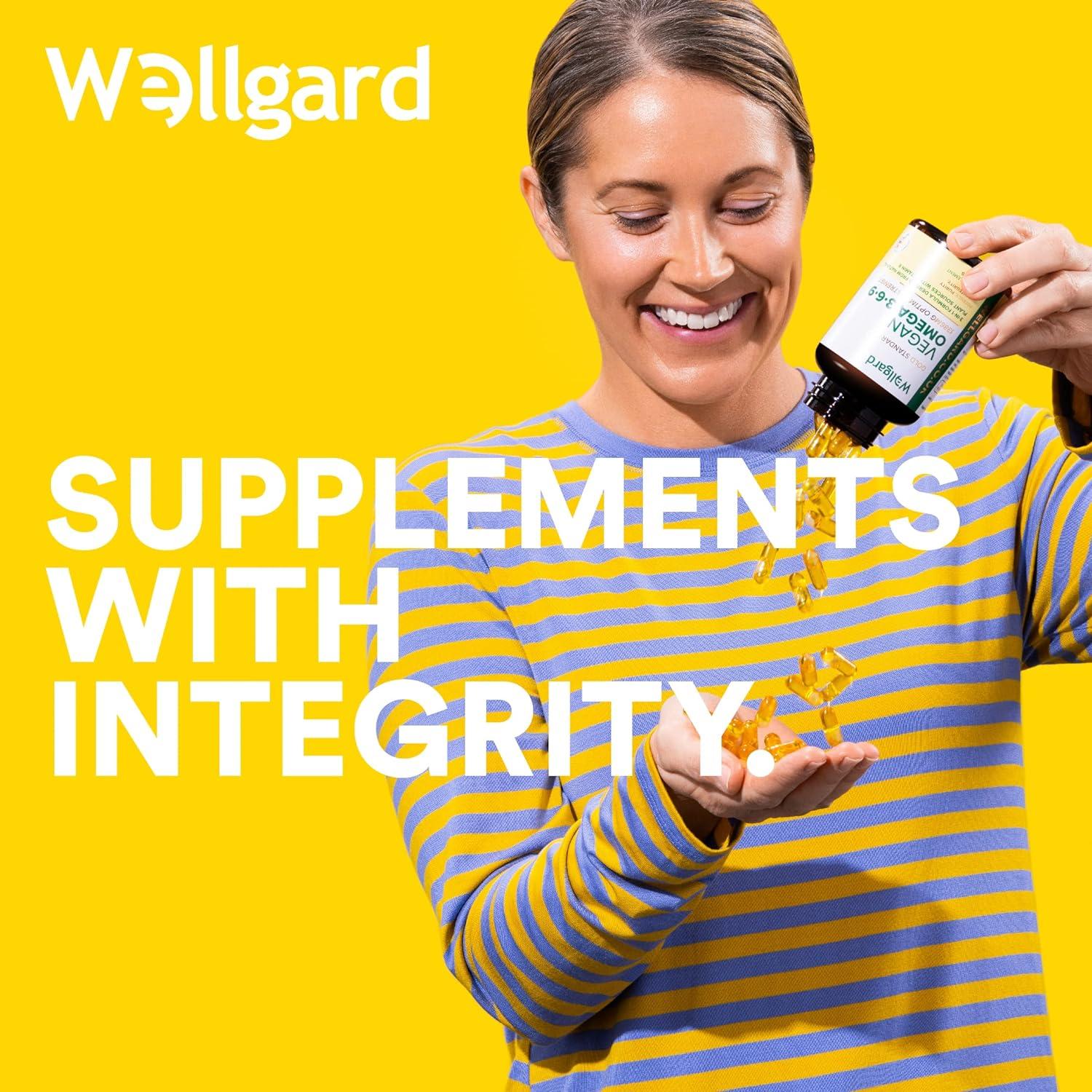 High Strength Vegan Omega 3 6 9 Capsules by Wellgard - 1386mg Flaxseed ...