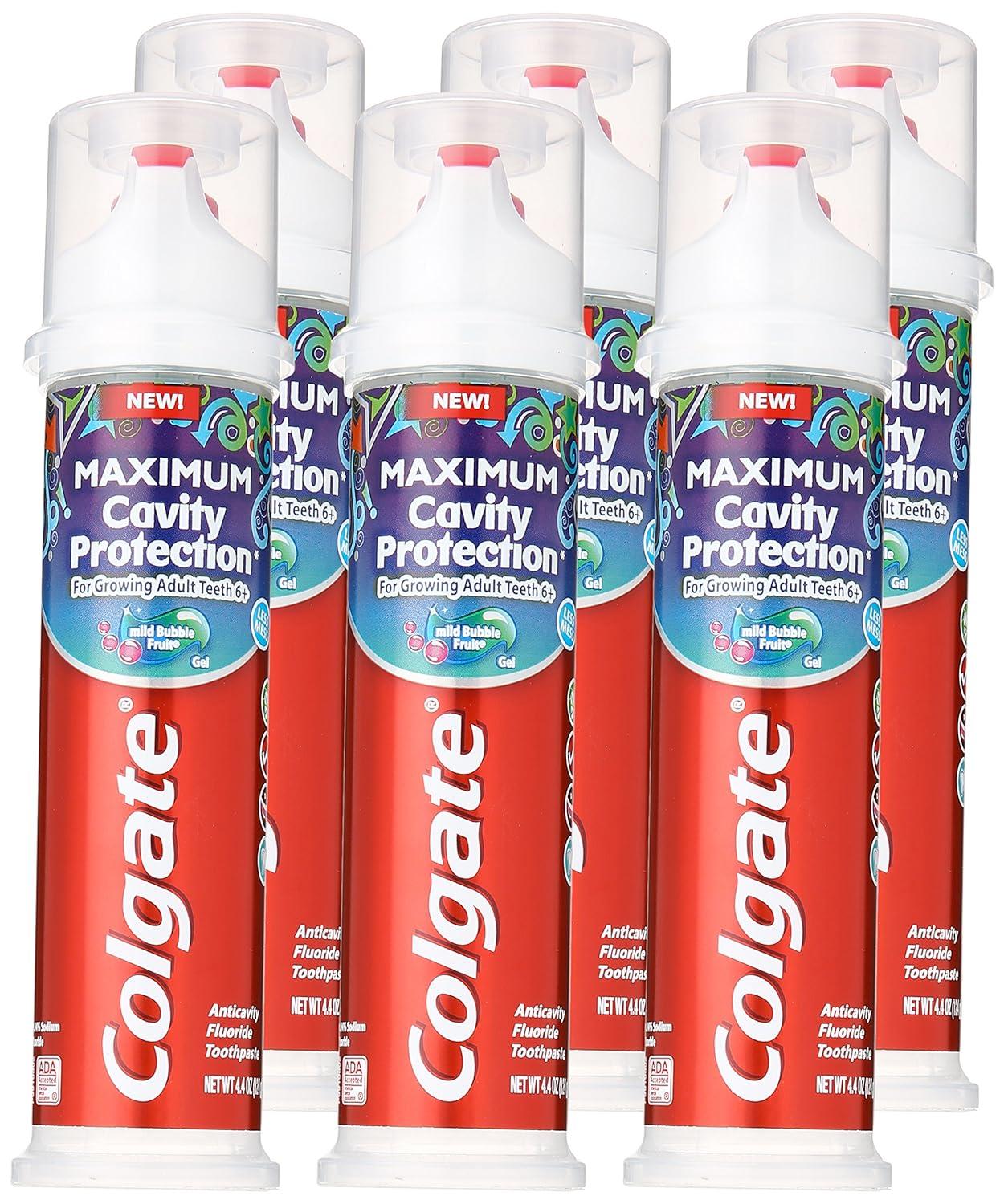 Colgate Kids Toothpaste Pump 4.4oz (12 Pack) | Maximum Cavity ...