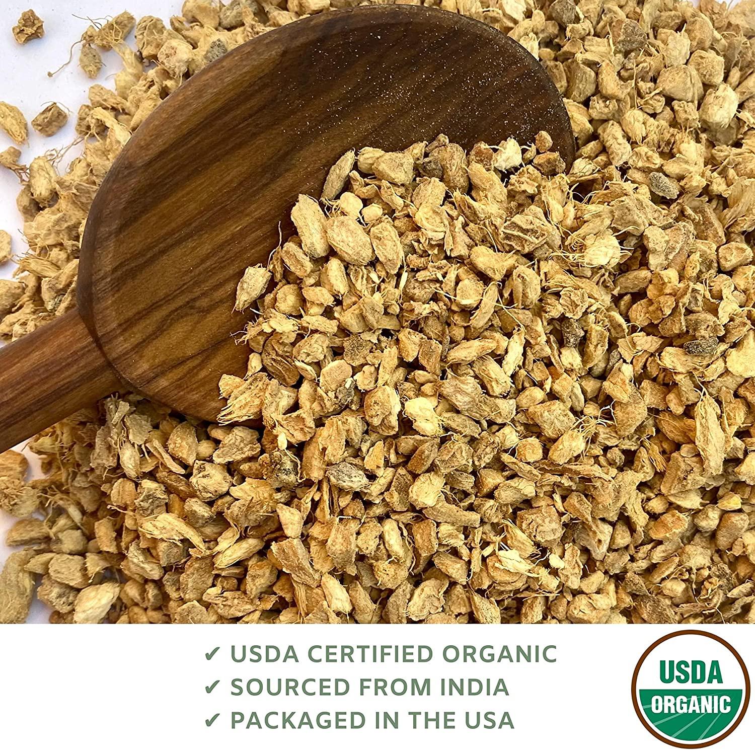 Organic Dried Ginger Root 1 lb. (16 oz.), USDA Certified Organic Ginger ...