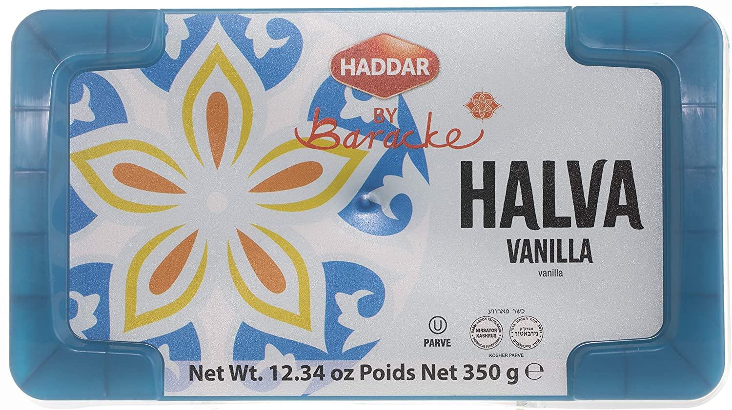 Haddar by Baracke Premium Quality Vanilla Halva 12.34oz | Fine Sesame Seed Paste Dessert Made ...
