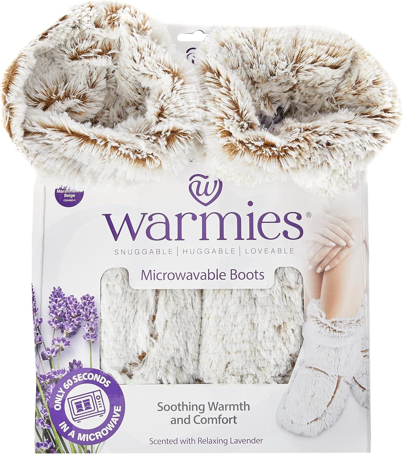 Warmies Lavender Scented Heatable Wellness Boots - Beige | Single Pair ...