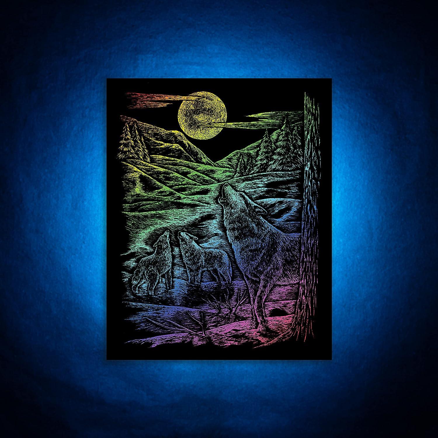Royal Langnickel Rainbow Engraving Art: Howling Wolves - Unique DIY ...